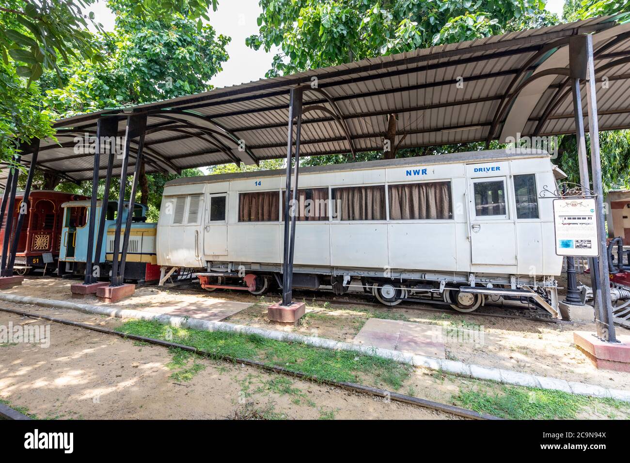 View of a train inside the Railway museum in Delhi Stock Photo - Alamy