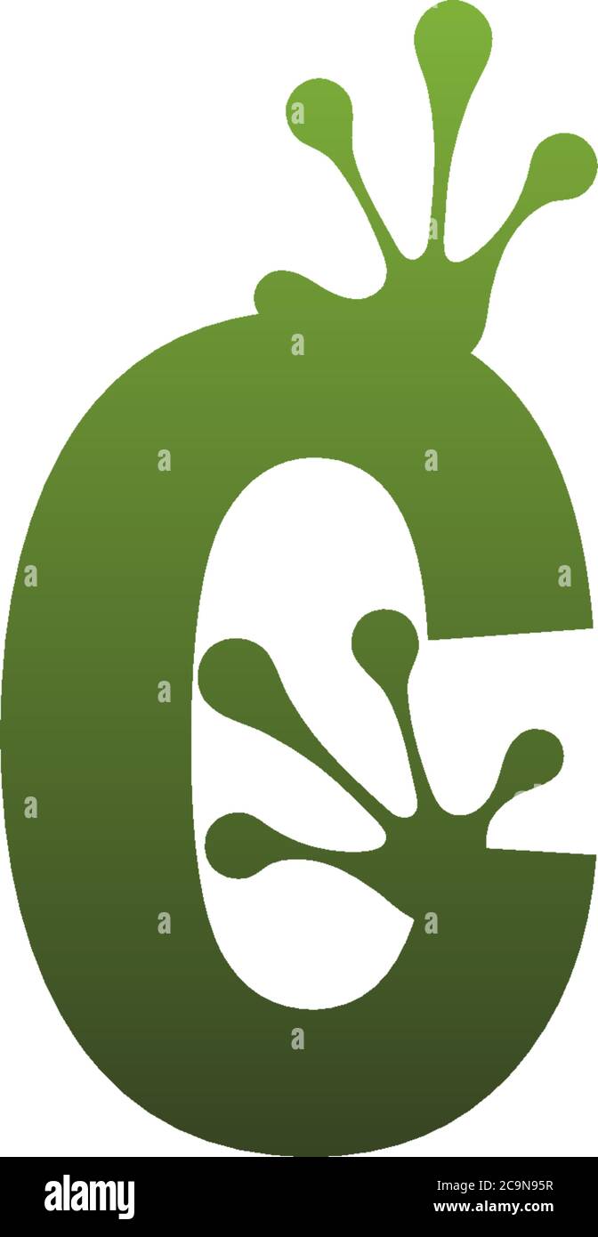 Letter C logo design frog footprints concept icon illustration Stock ...