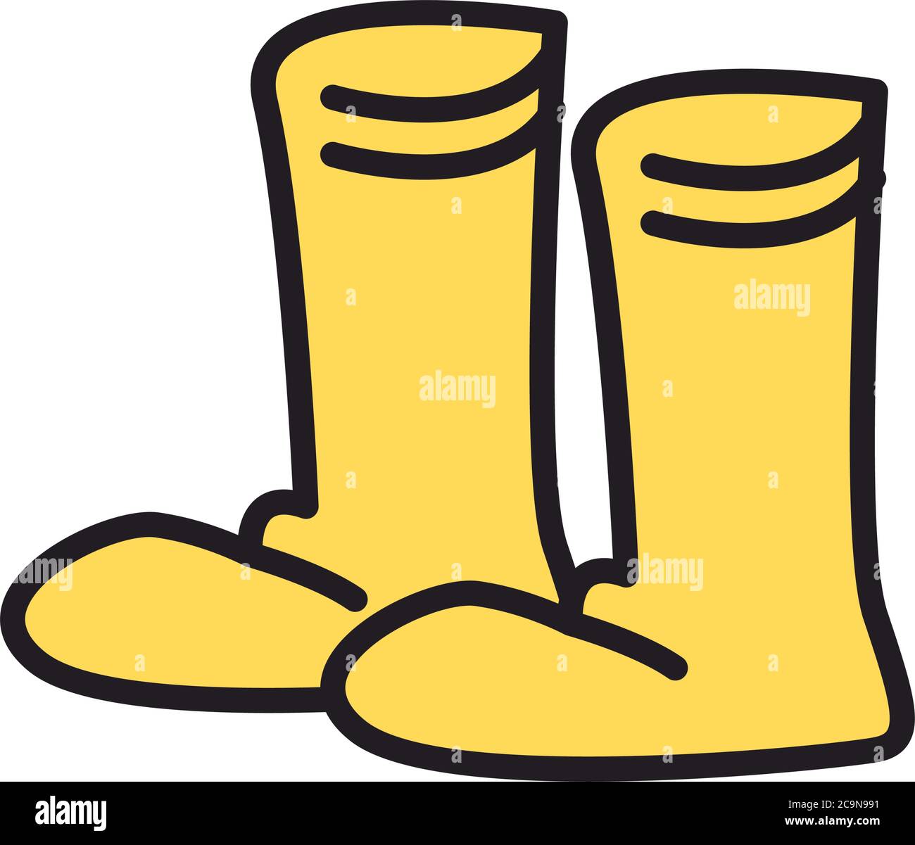 farmer boots line and fill style icon design, farm agronomy lifestyle ...