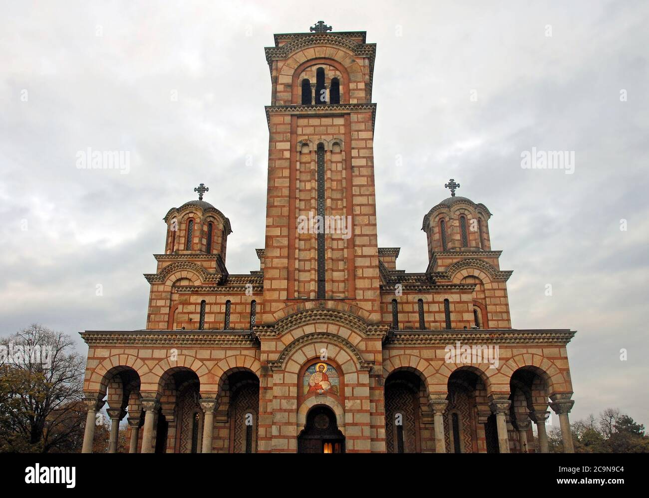 Belgrade in Serbia. The Church of Saint Mark is a Serbian Orthodox ...