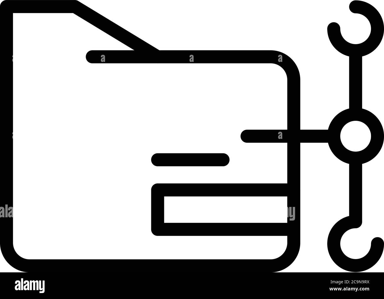 Folder remote access icon, outline style Stock Vector Image & Art - Alamy