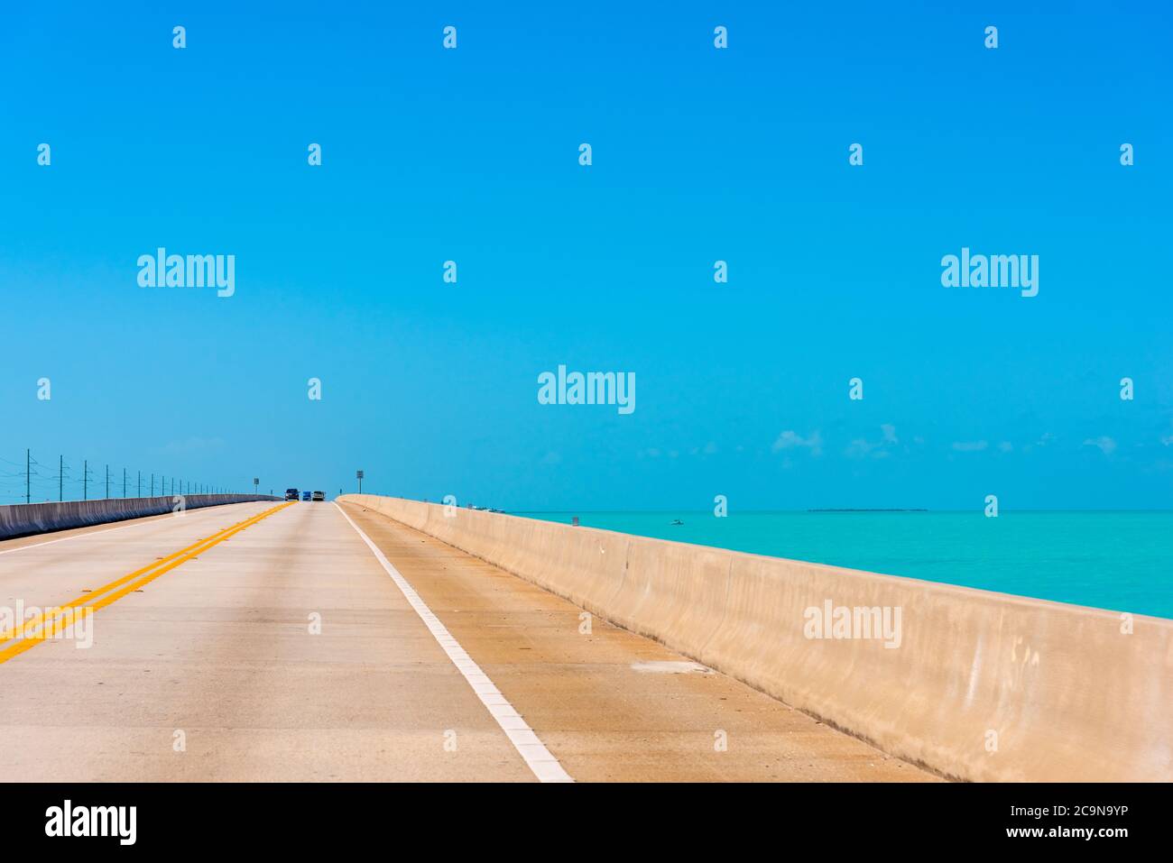 Clear sky over Florida's Overseas highway, USA Stock Photo - Alamy