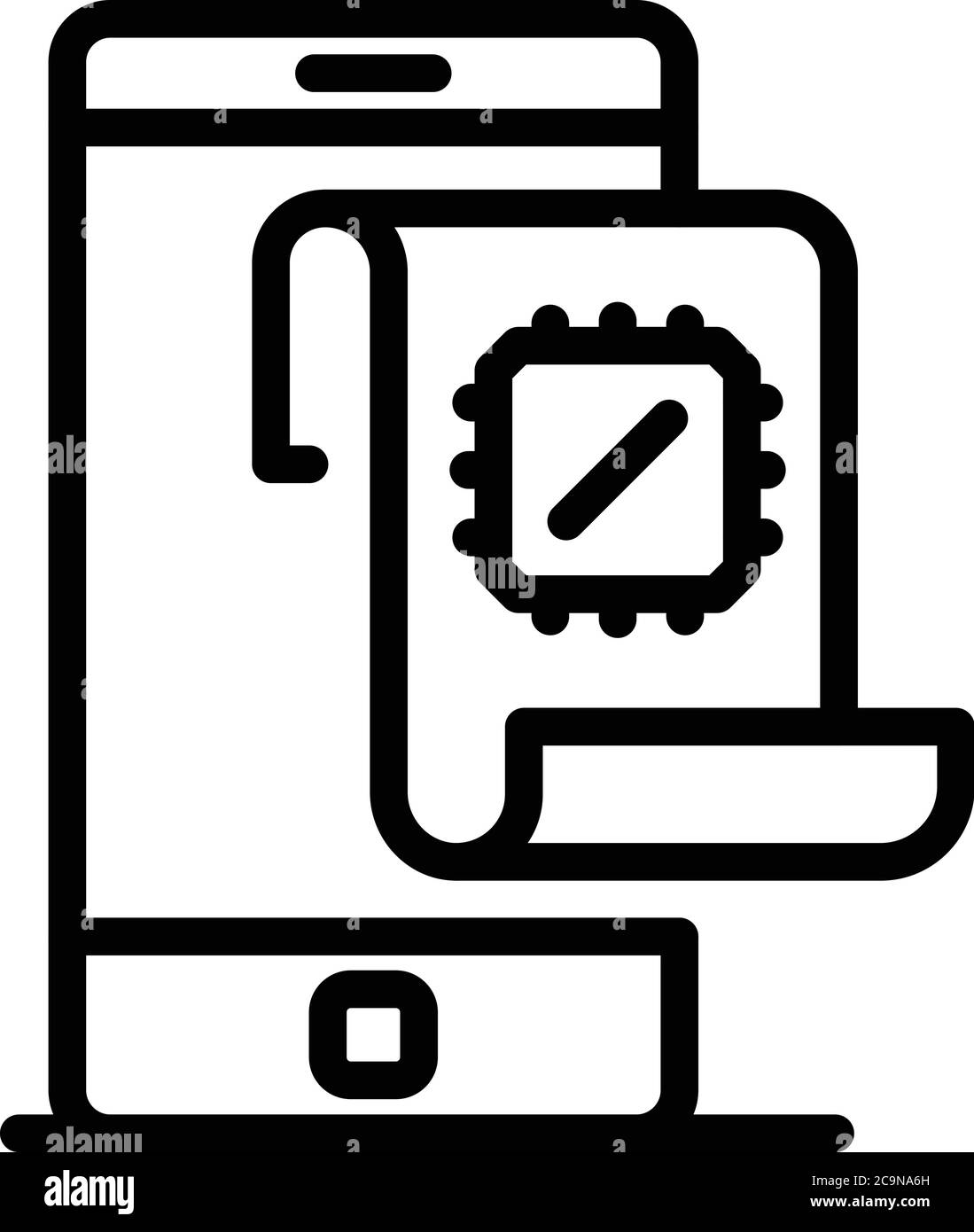 Smartphone operating system icon, outline style Stock Vector Image ...