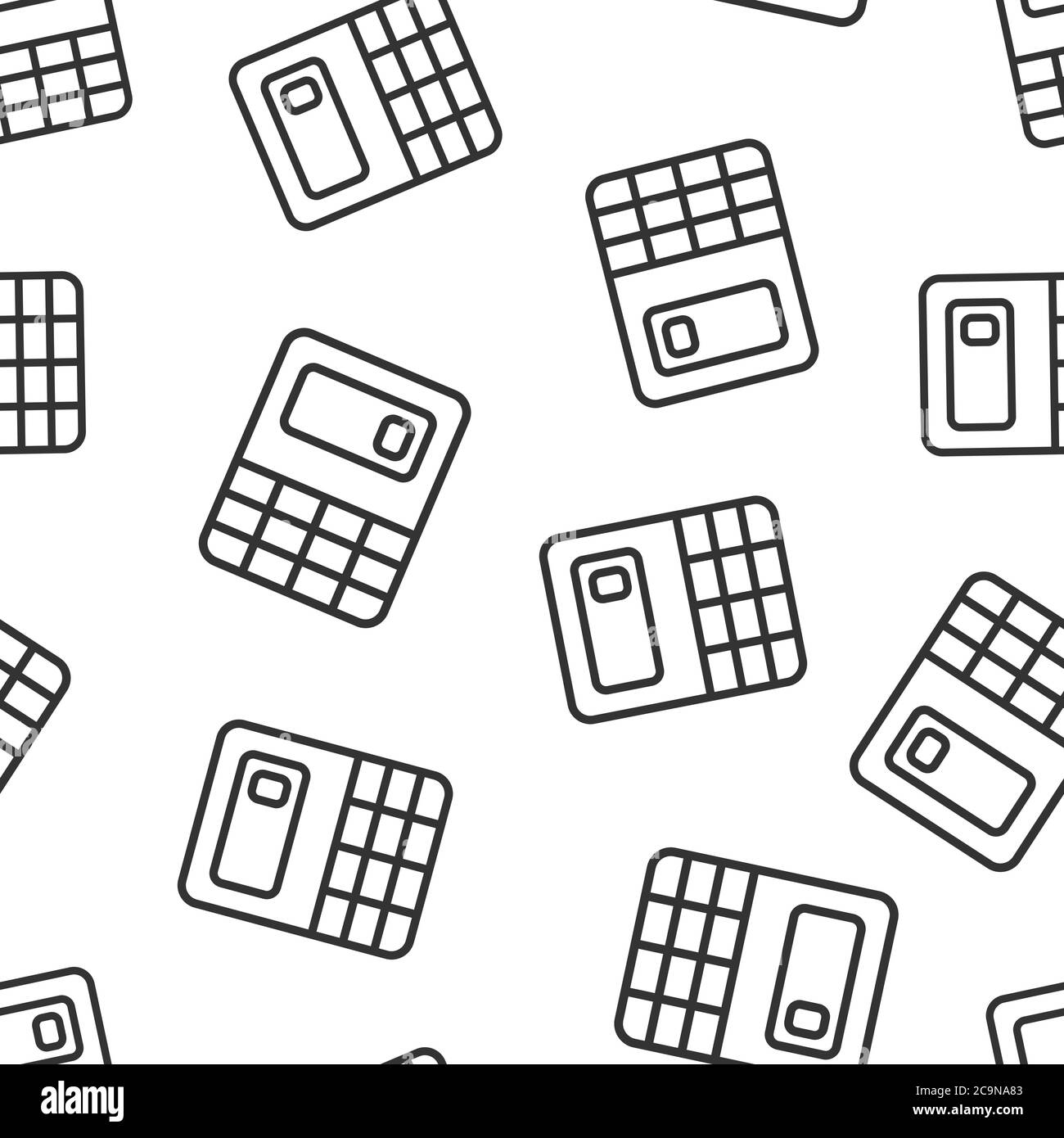 Calculator icon in flat style. Calculate vector illustration on white ...