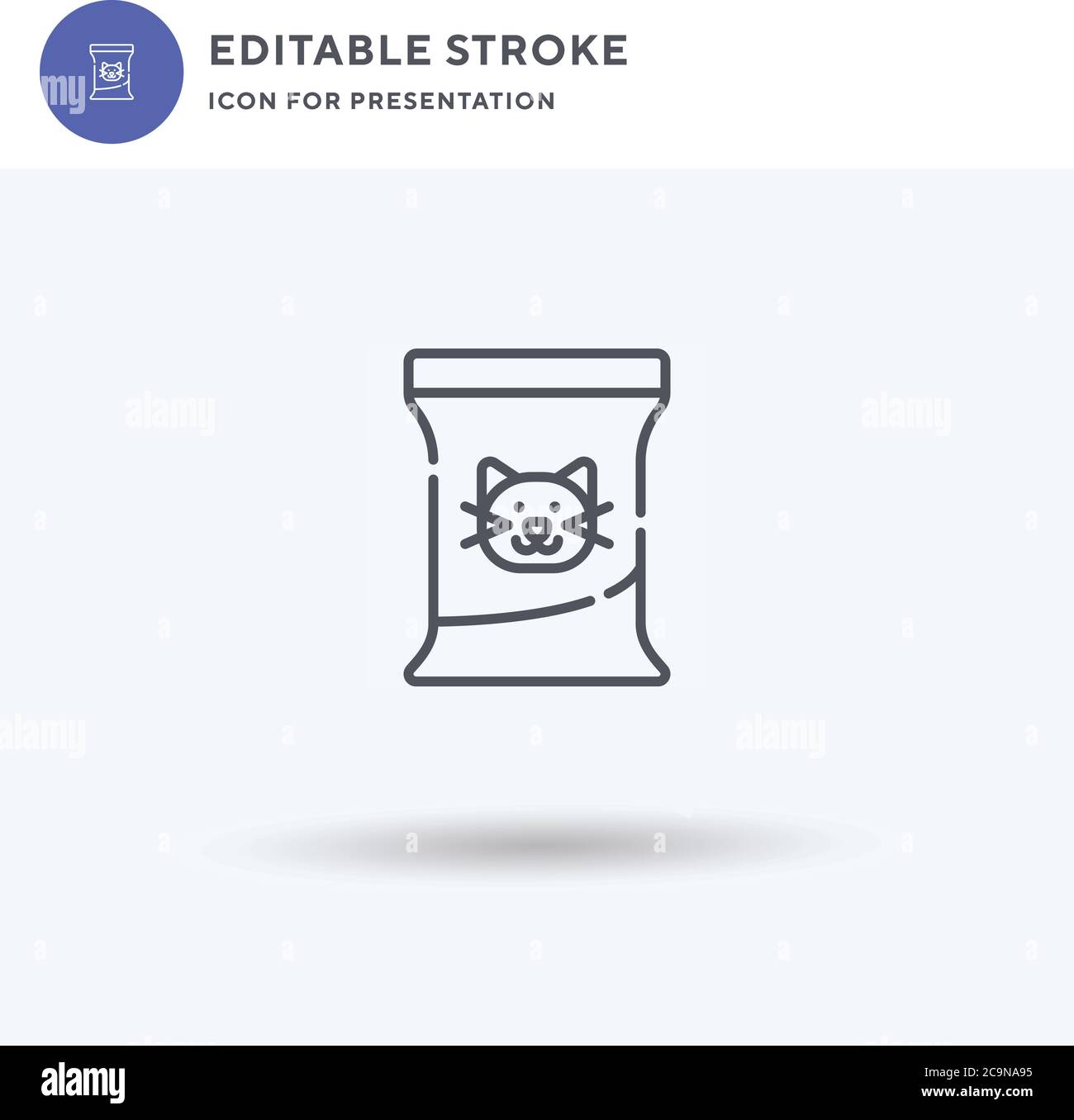 Cat Food icon vector, filled flat sign, solid pictogram isolated on ...