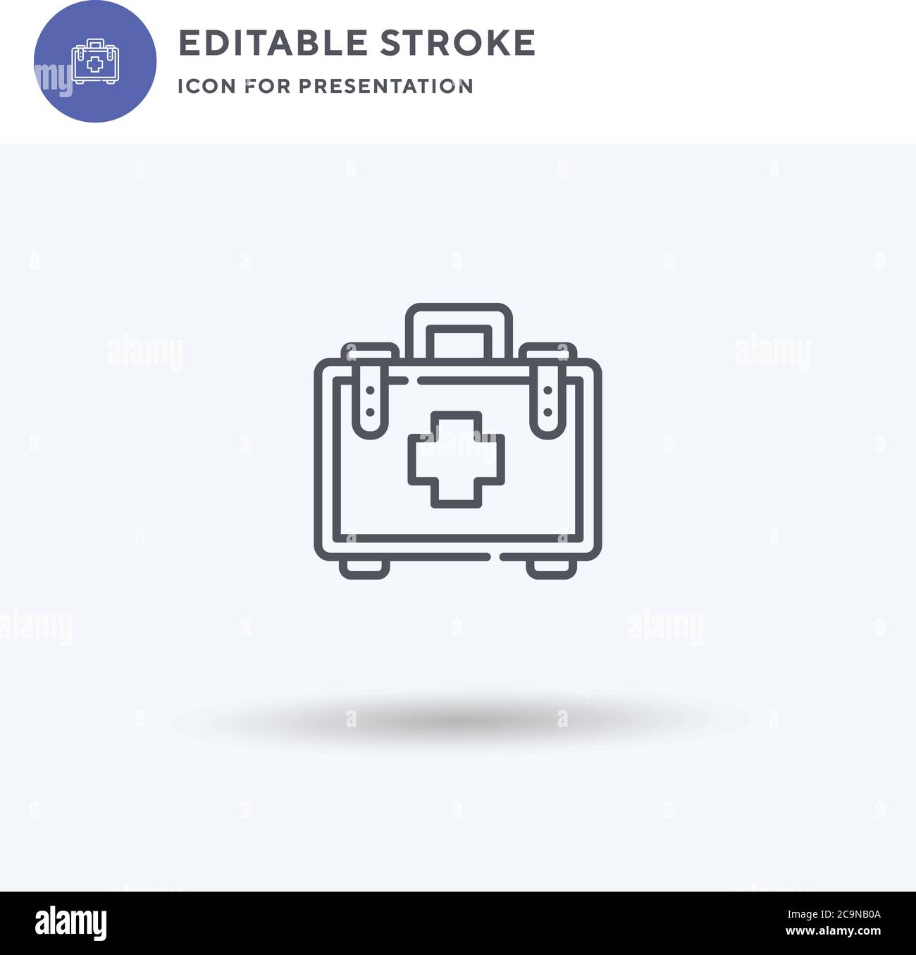 First Aid Kit icon vector, filled flat sign, solid pictogram isolated ...