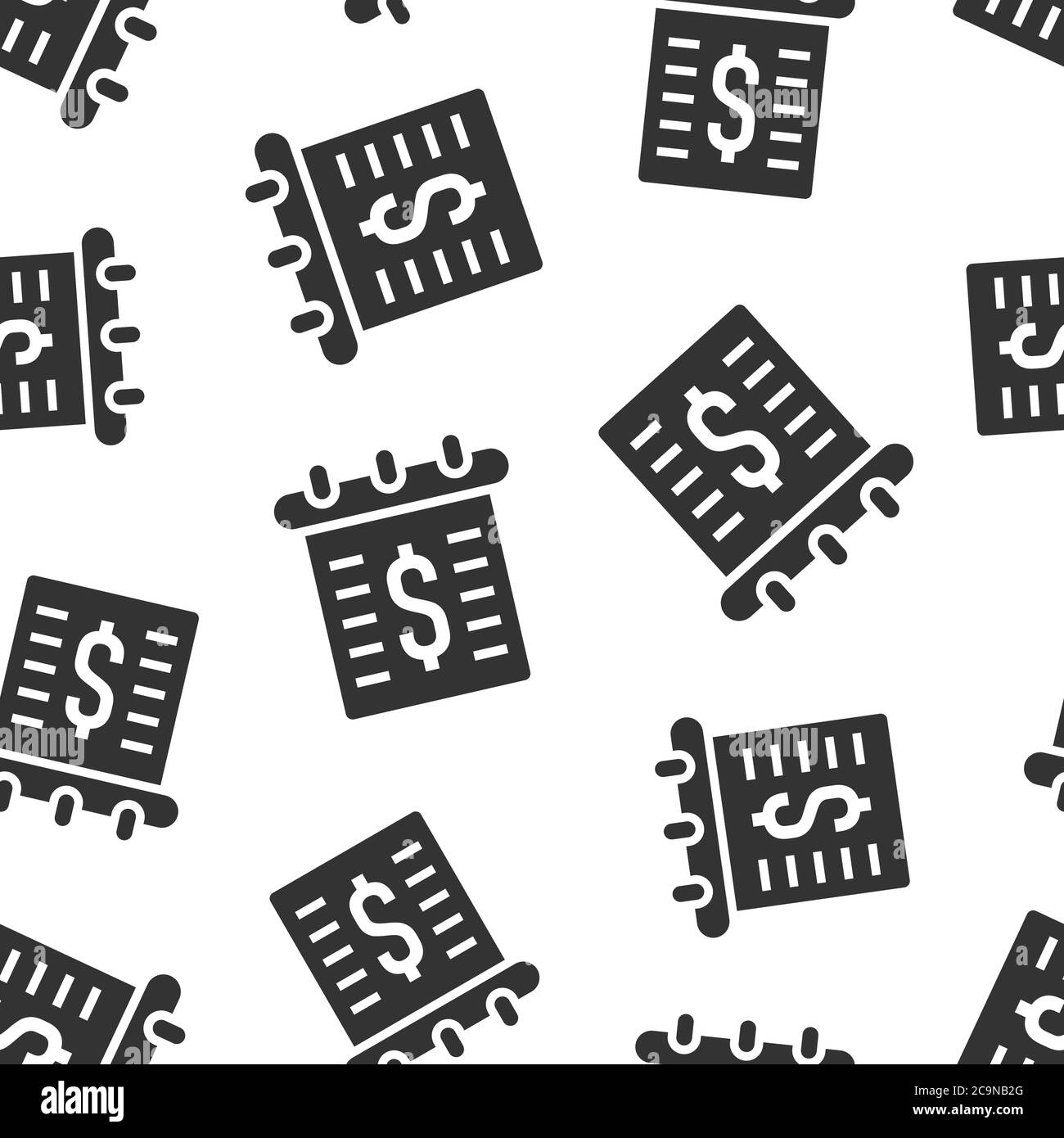 Calendar with money icon in flat style. Payment schedule vector ...