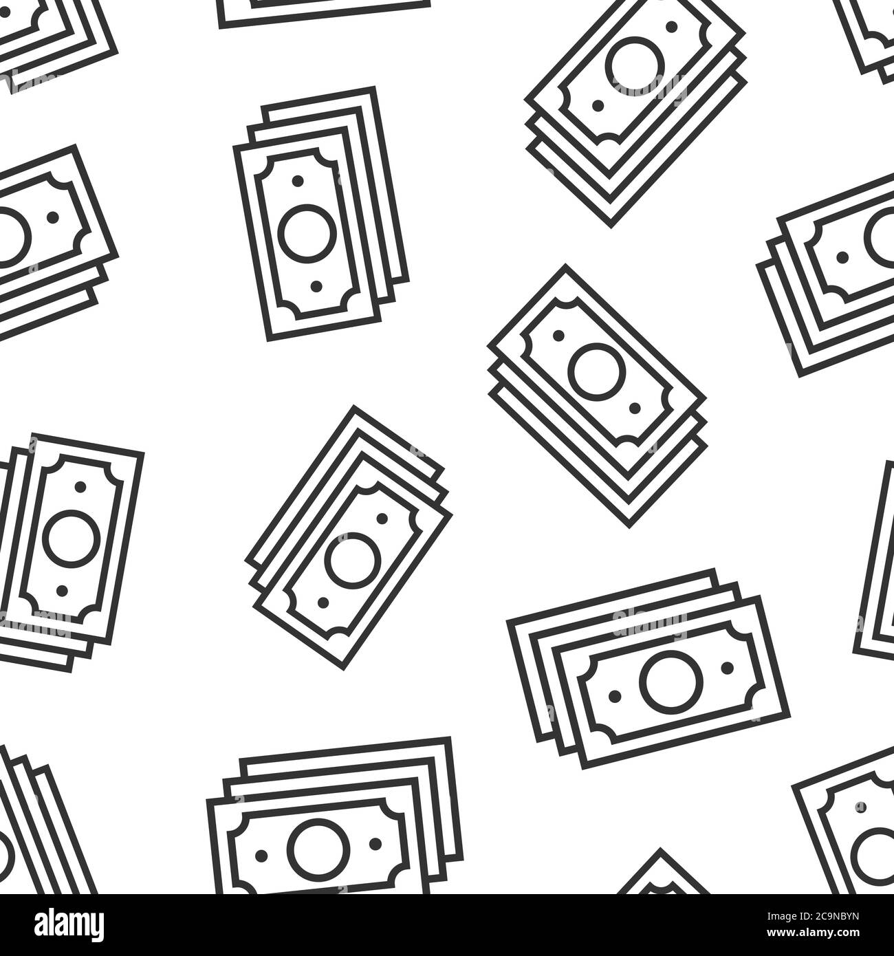 Money stack icon in flat style. Exchange cash vector illustration on ...