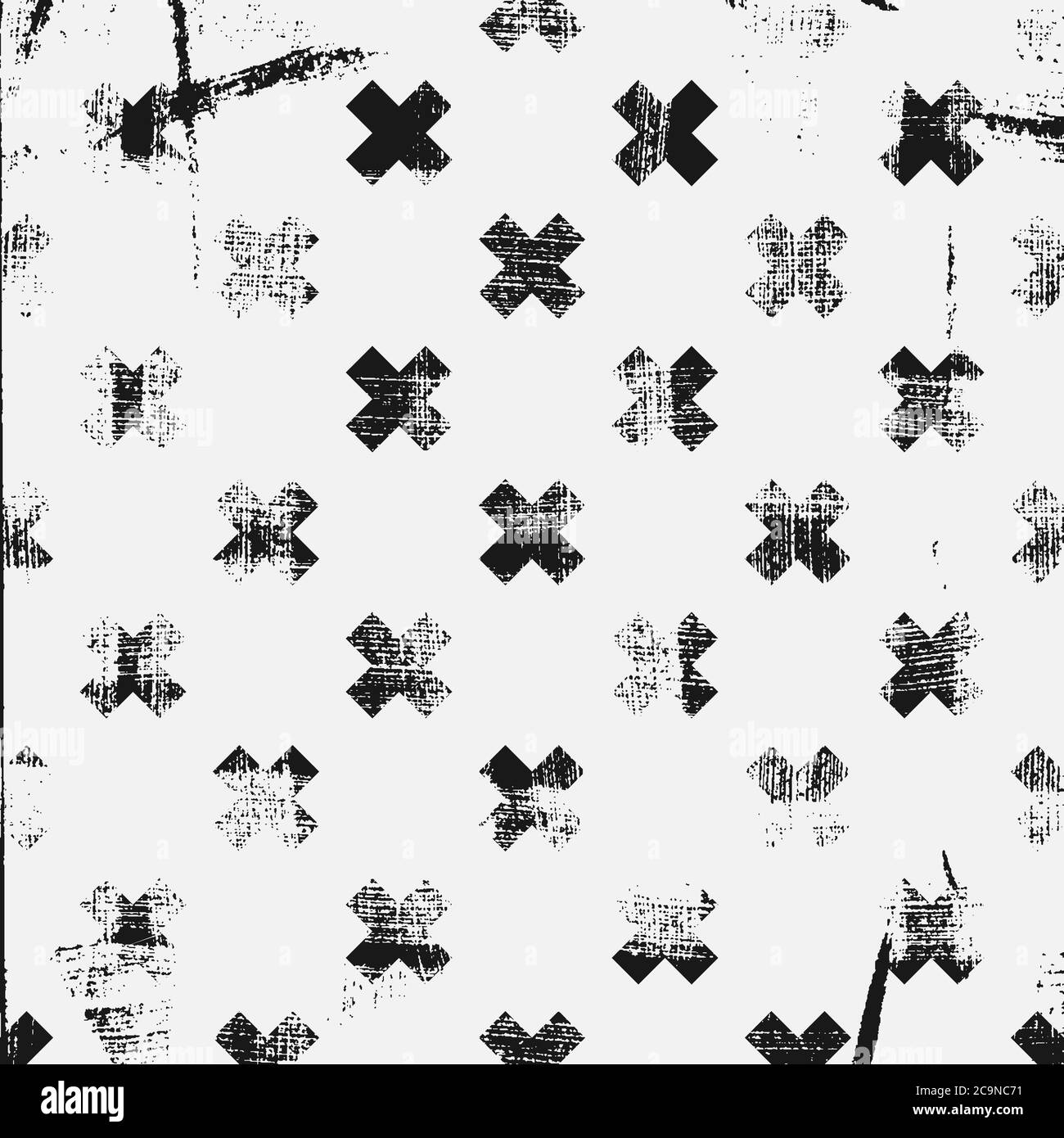 Textured abstract pattern with elements of diagonal cross. Square black ...