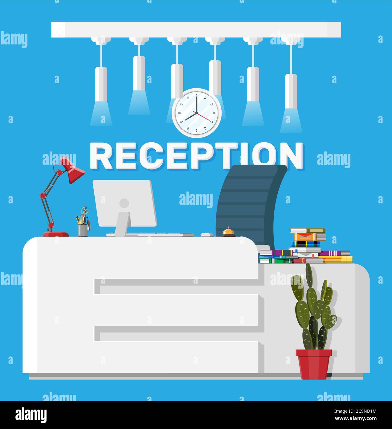 Hotel manager reception desk clock hi-res stock photography and images ...