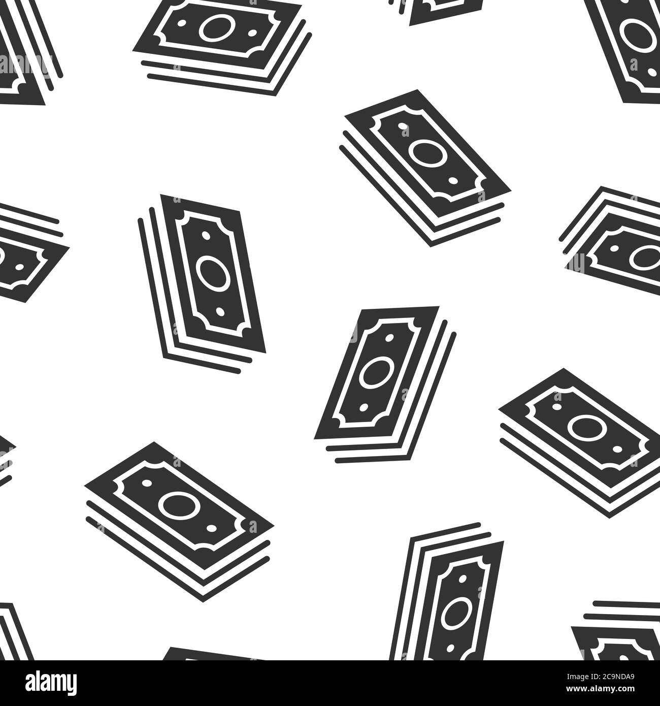 Money stack icon in flat style. Exchange cash vector illustration on ...