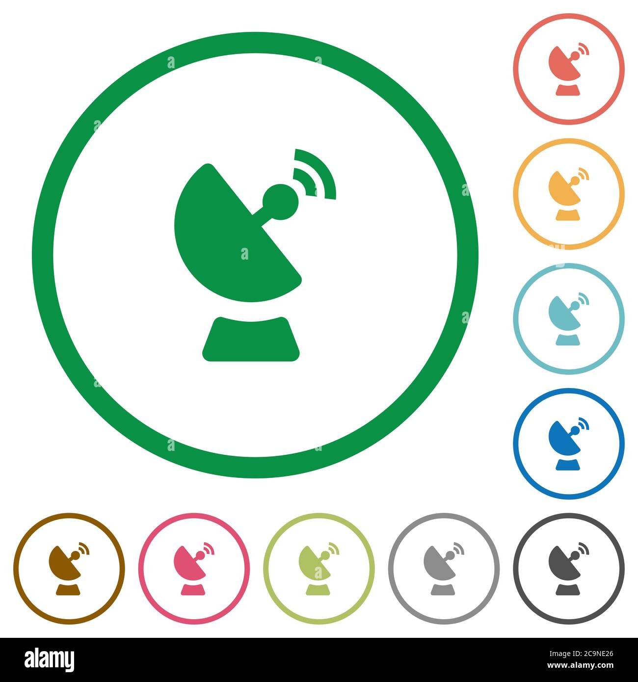 Satellite in yellow background Stock Vector Images - Alamy