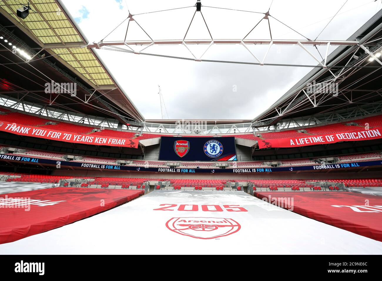 A general view inside the stadium ahead of the Heads Up FA Cup final ...