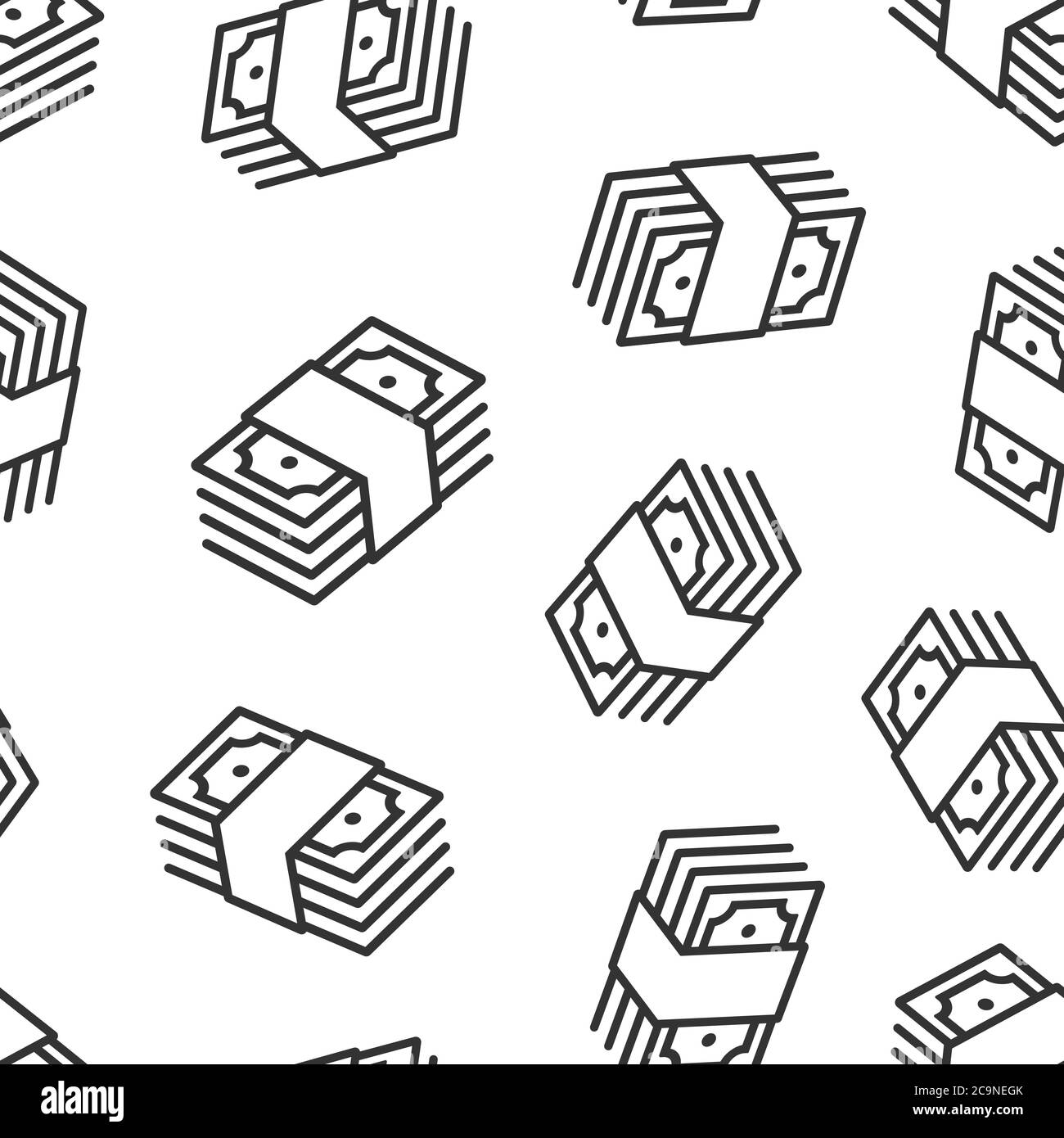Money stack icon in flat style. Exchange cash vector illustration on ...