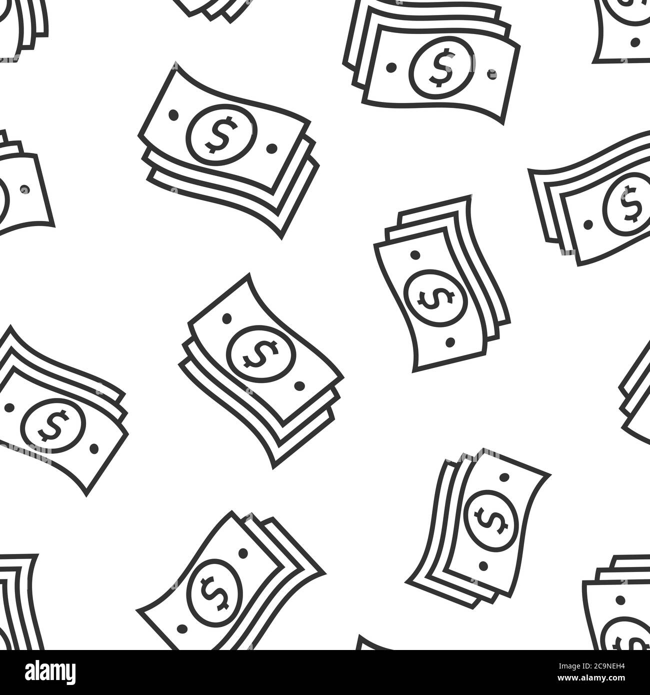 Money stack icon in flat style. Exchange cash vector illustration on ...