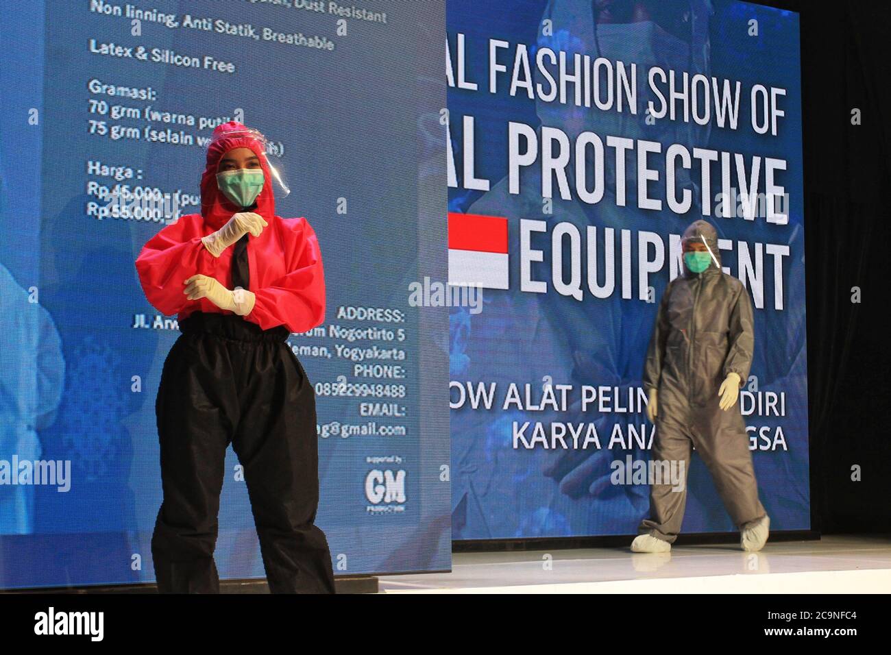 Yogyakarta, Indonesia. 01st Aug, 2020. A model walks the runway while ...