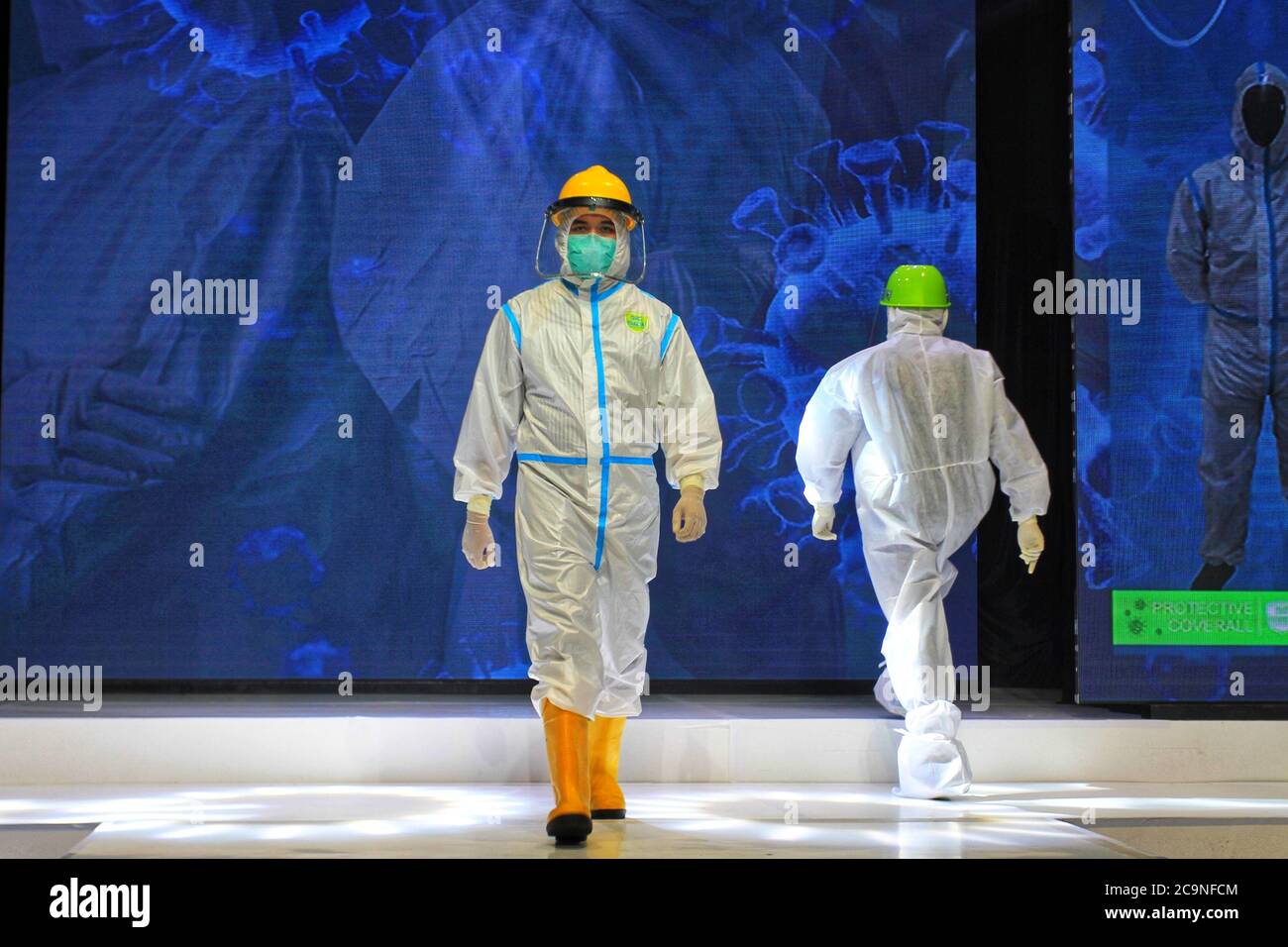 Yogyakarta, Indonesia. 01st Aug, 2020. A model walks the runway while ...