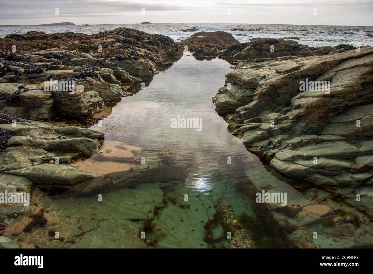 Polzeath - a beautiful seaside landscape in North Cornwall Stock Photo ...