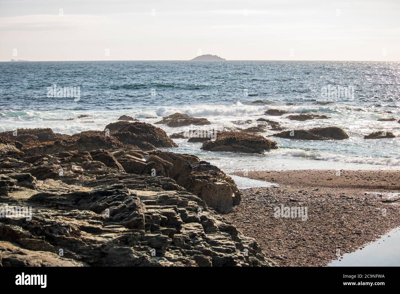 View atlantic surf polzeath beach hi-res stock photography and images ...