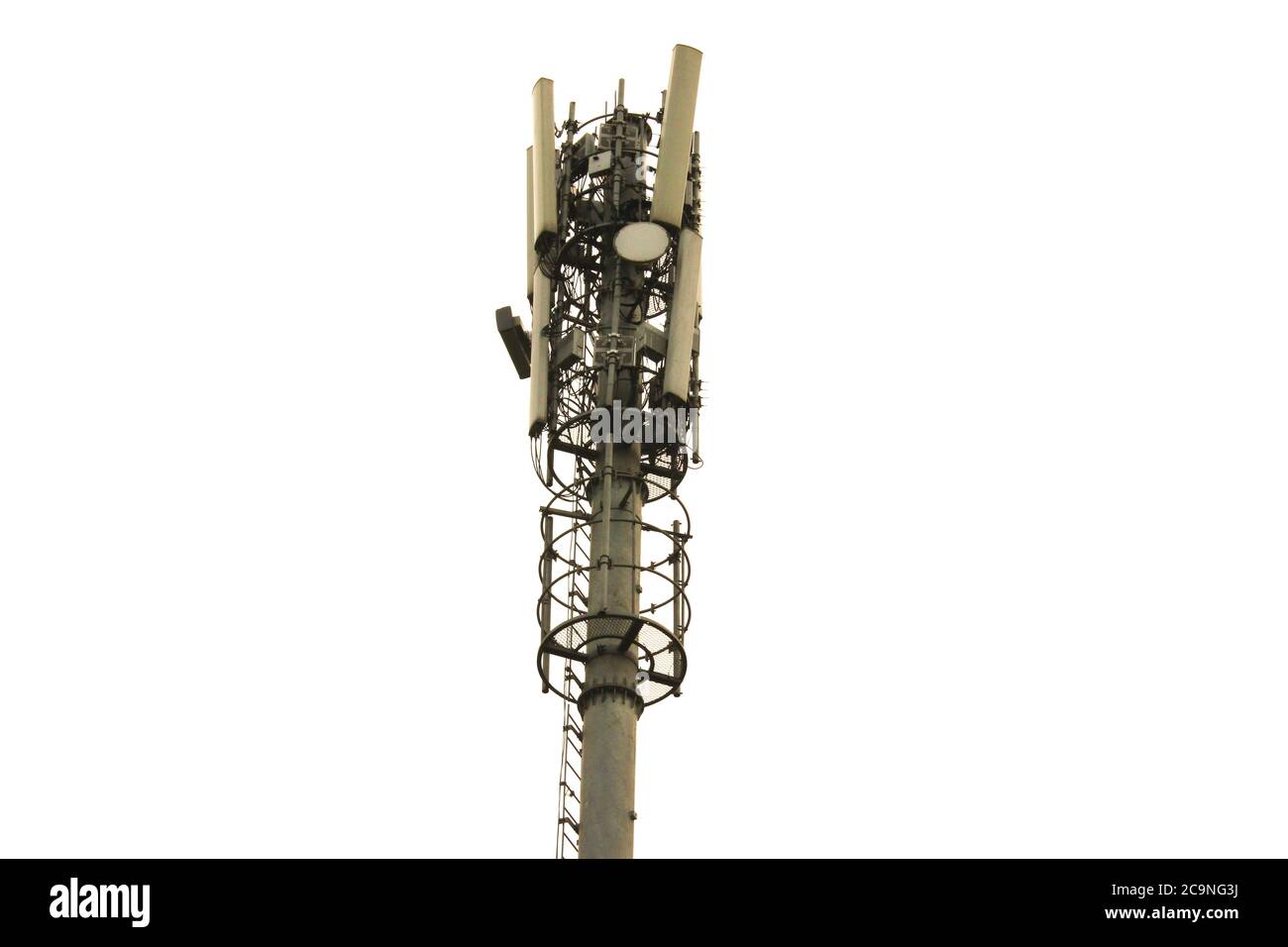 Mobile phone network transmission Cut Out Stock Images & Pictures - Alamy