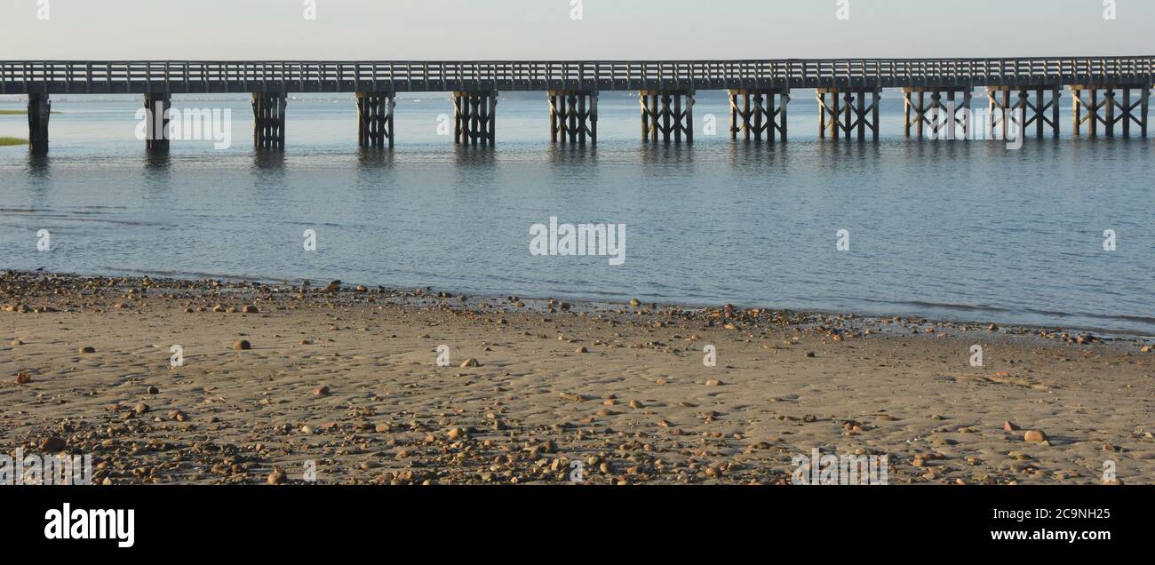 View over Powder Point Bridge over Duxbury Bay Stock Photo - Alamy