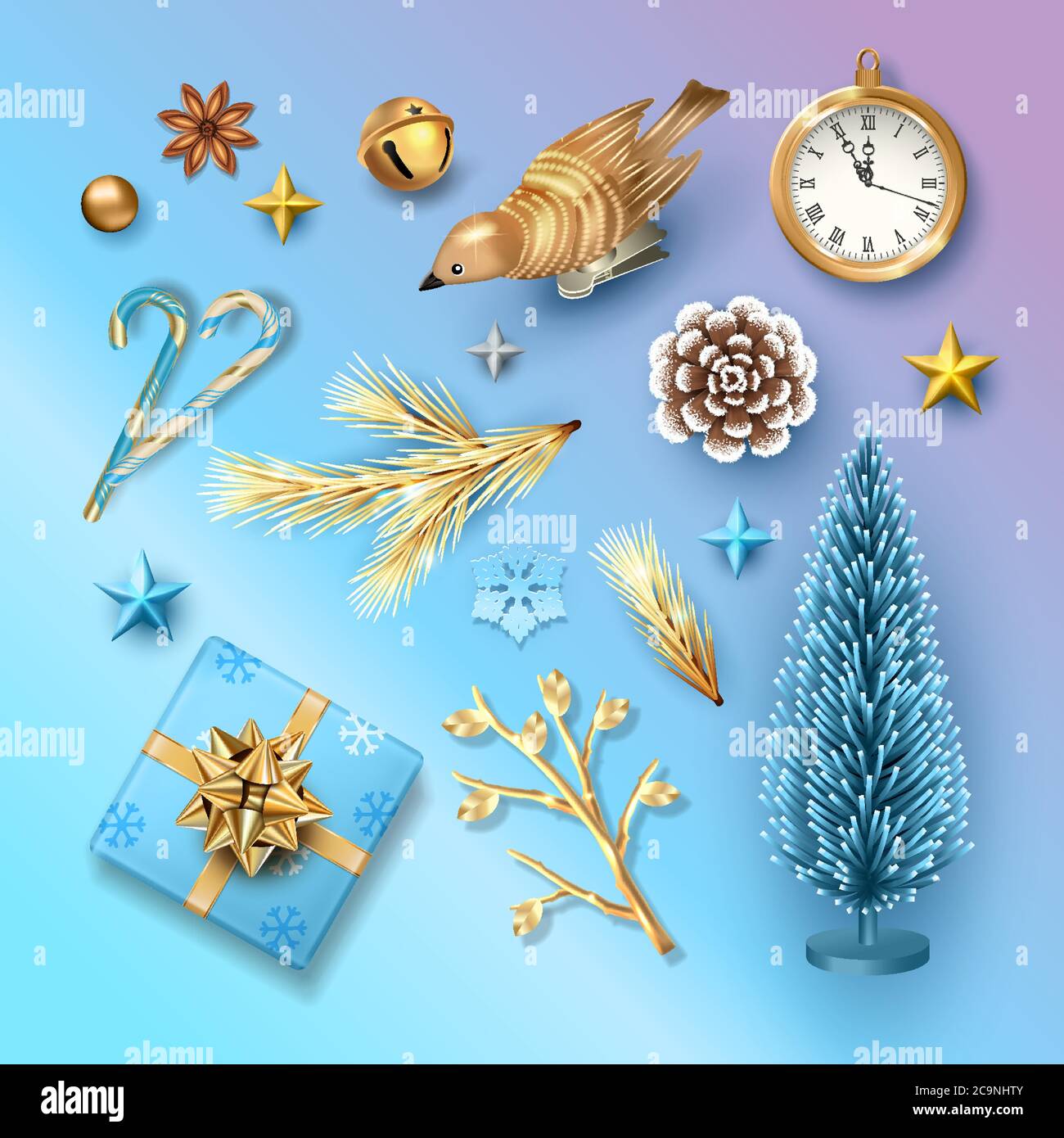 Christmas tree top view Stock Vector Images - Alamy