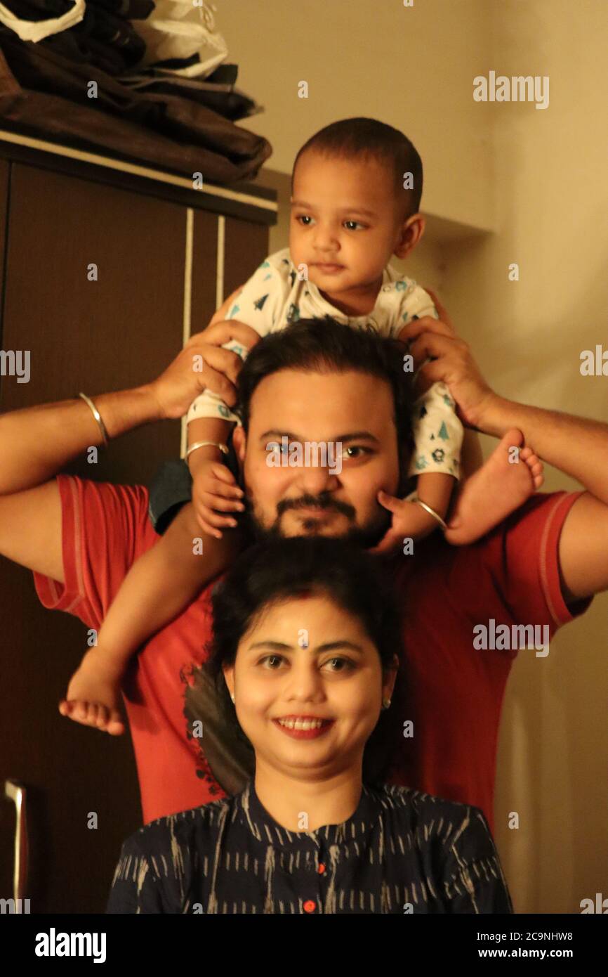 Small Indian Family Happy Family
