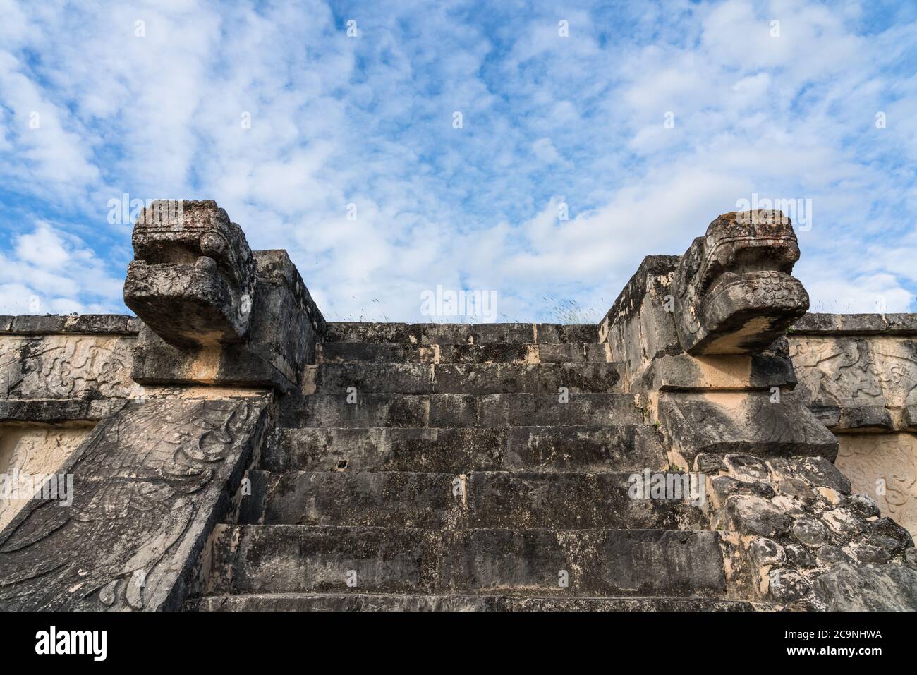 The Platform of the Eagles and Jaguars, built in Maya-Toltec style, in ...
