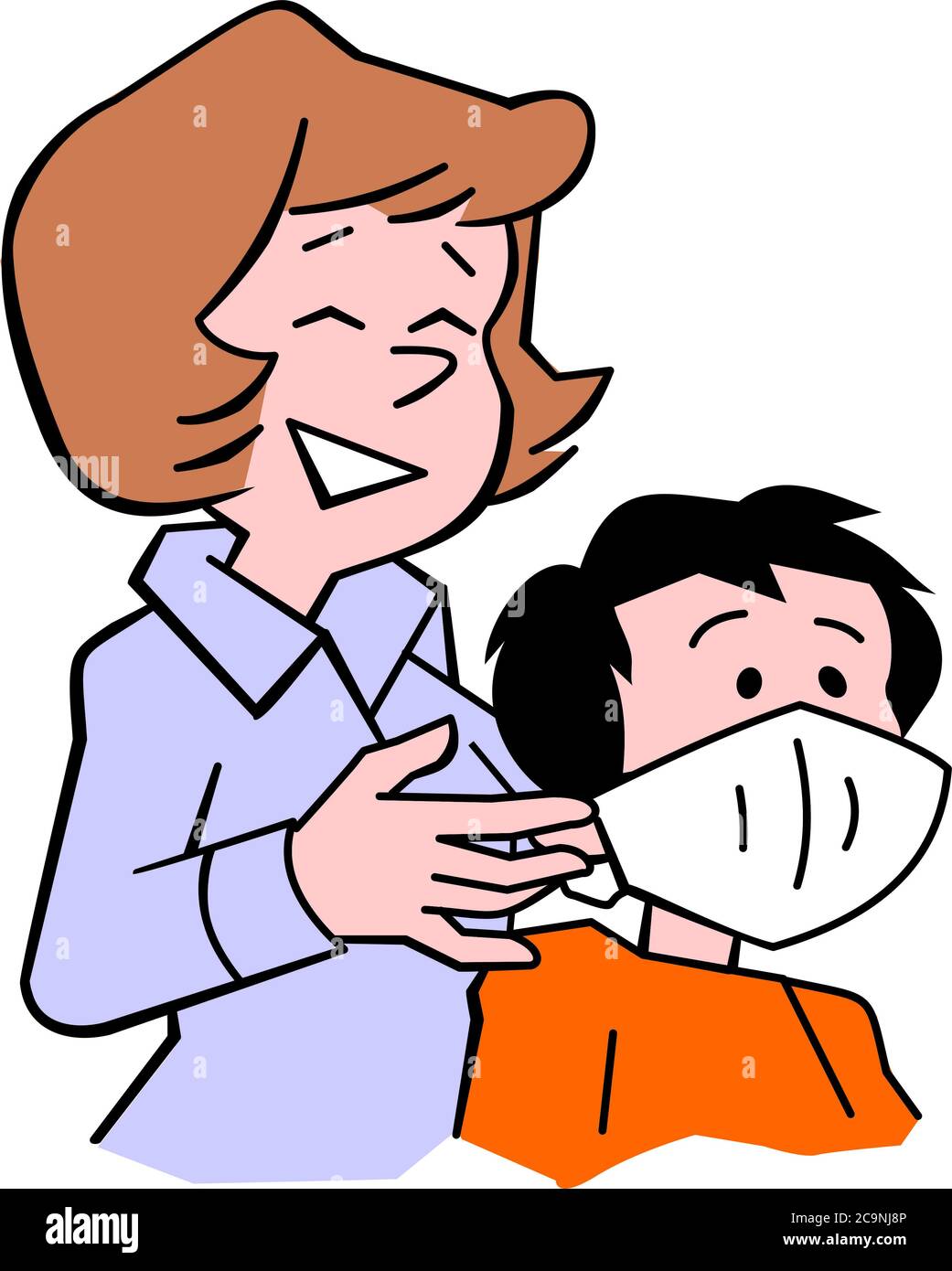 Mother child hand on Cut Out Stock Images & Pictures - Alamy