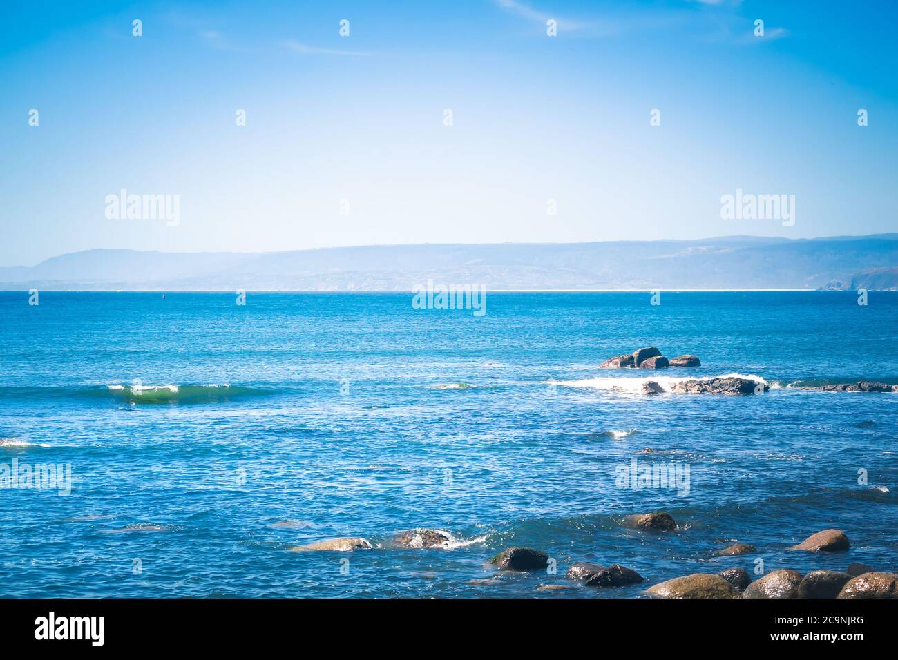 View of the pacific ocean in Chile Stock Photo - Alamy