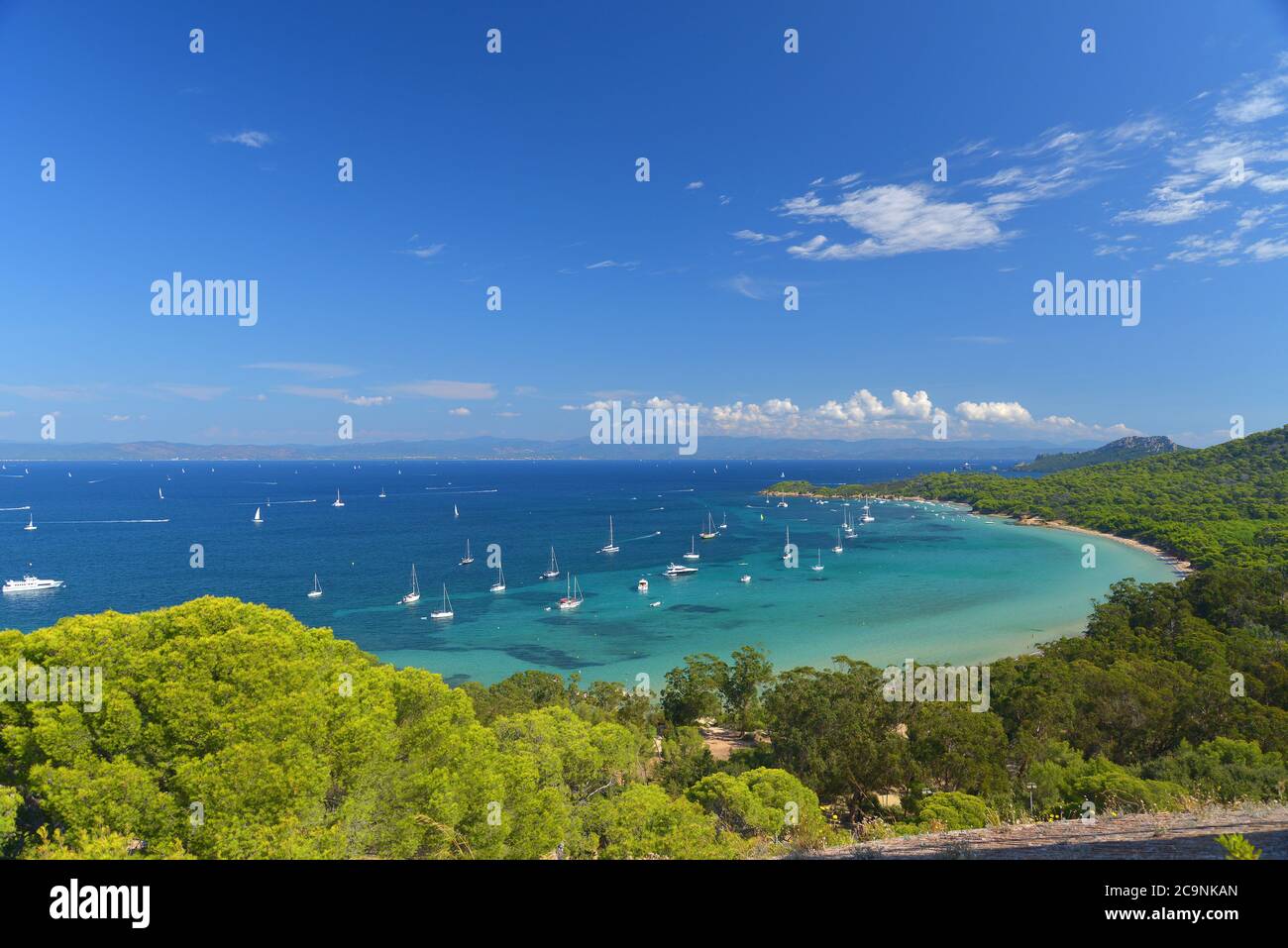 Porquerolles island The Courtade beach Stock Photo - Alamy