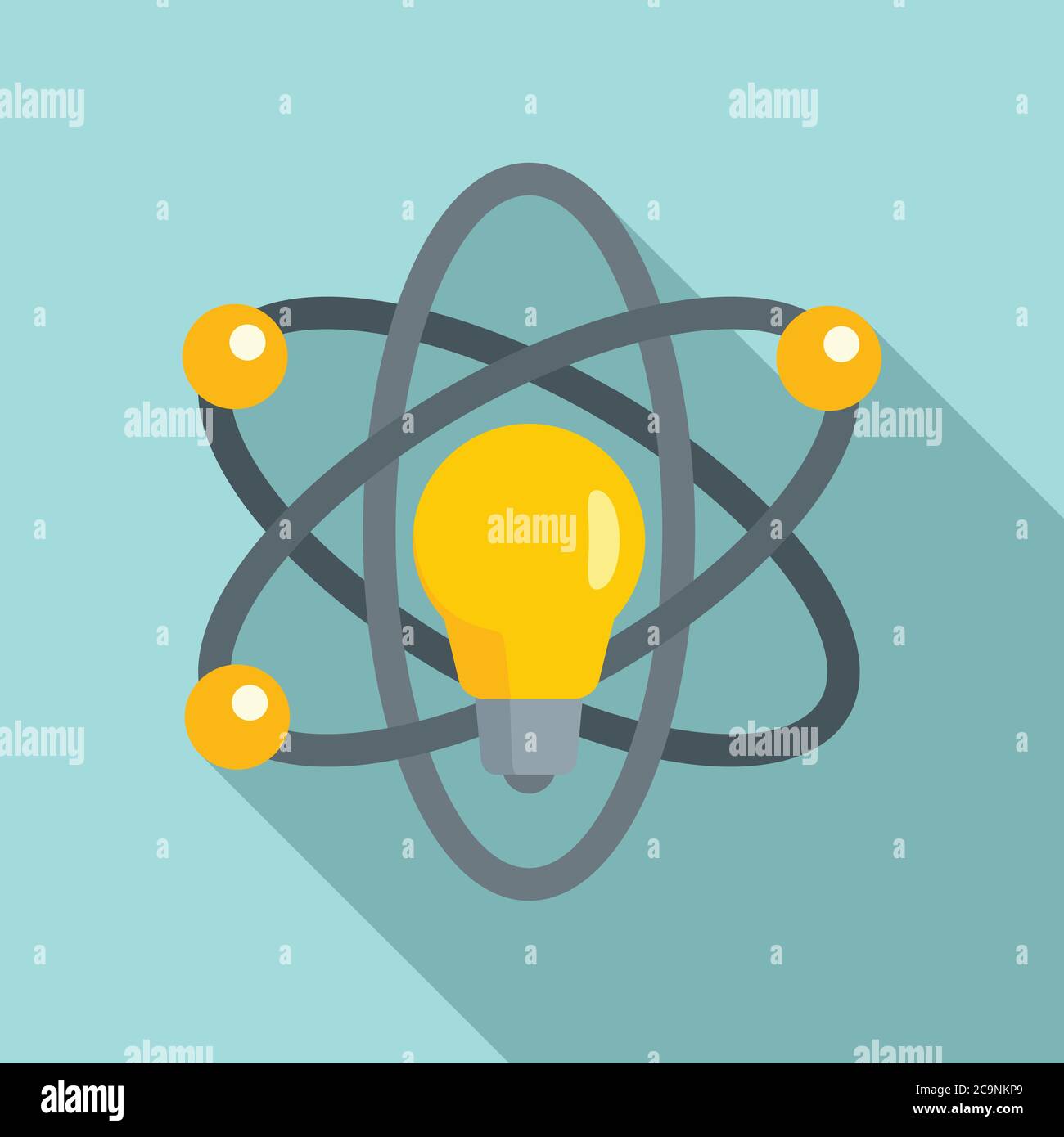 Atom idea innovation icon. Flat illustration of atom idea innovation ...