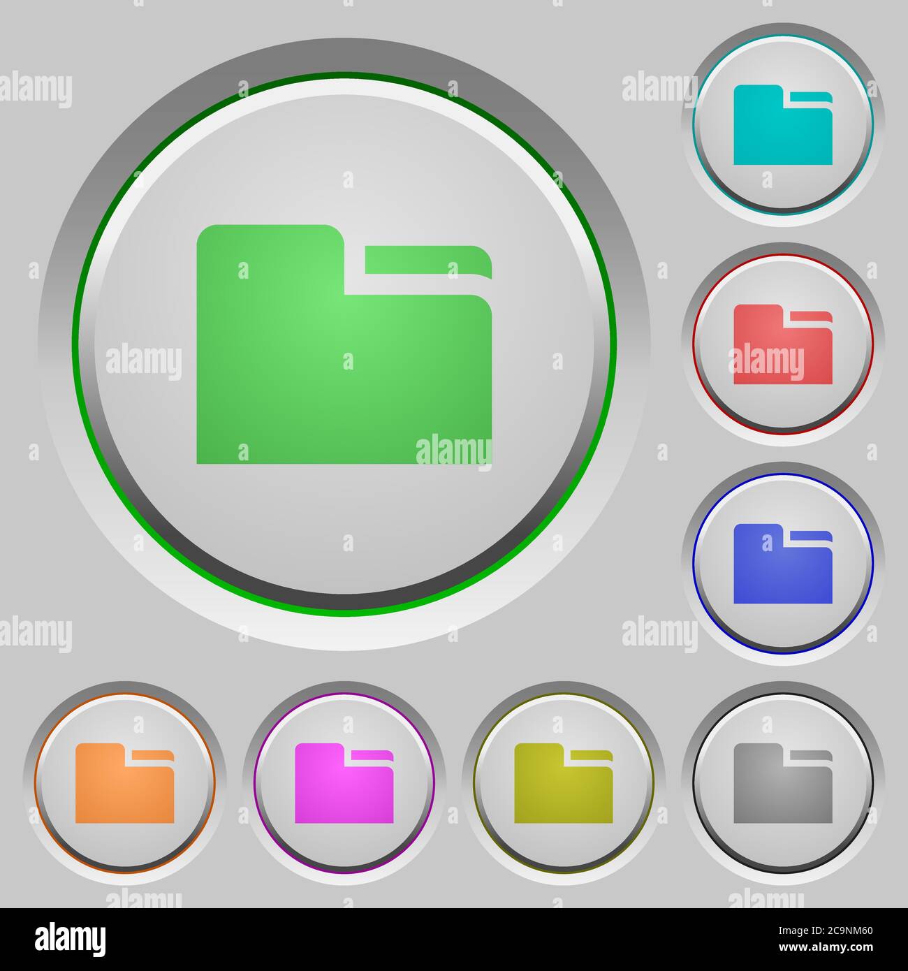 Tab folder color icons on sunk push buttons Stock Vector Image & Art ...