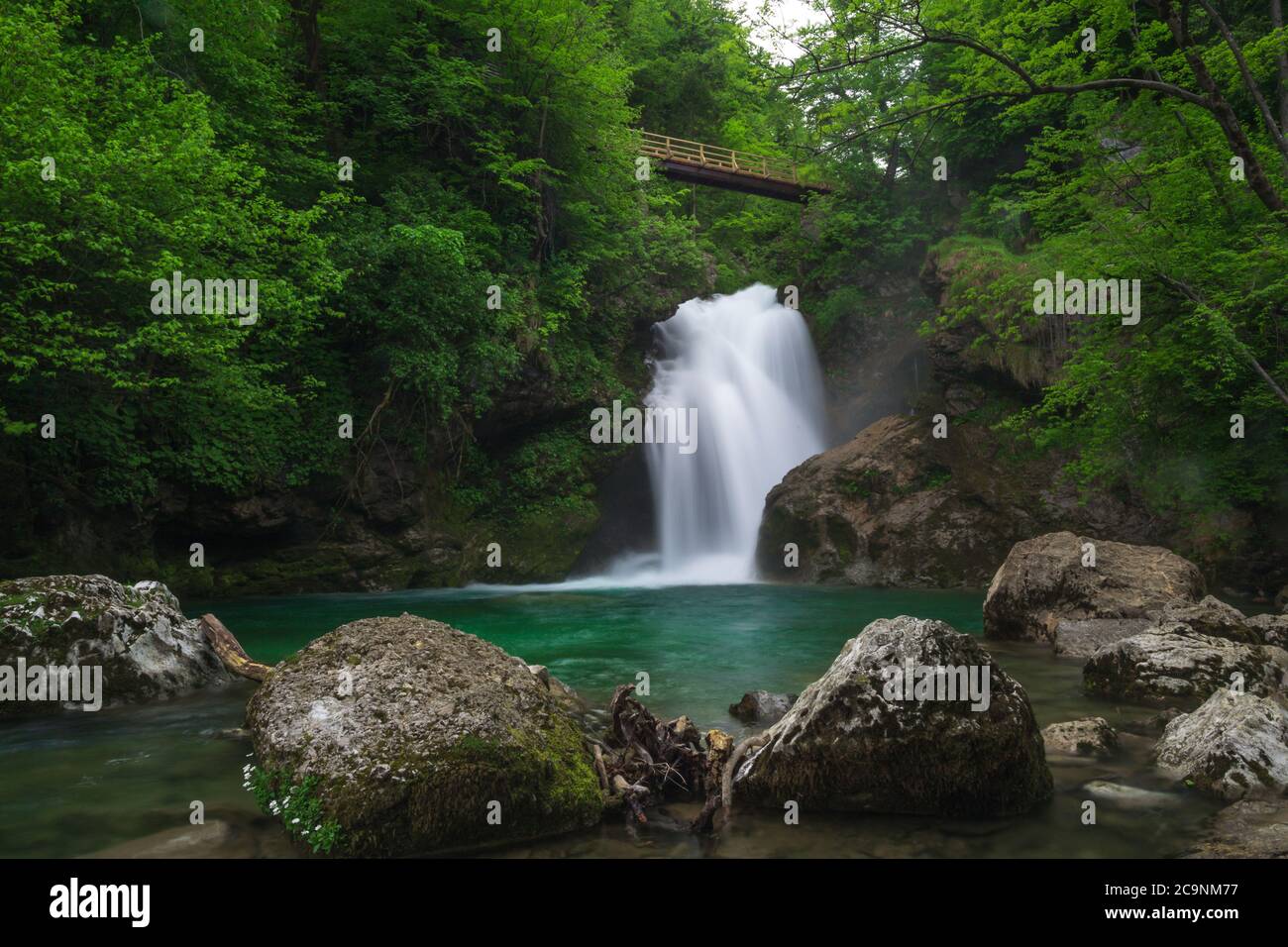 Waterfall Sum at Bled Vintgar gorge, Slovenia Stock Photo - Alamy