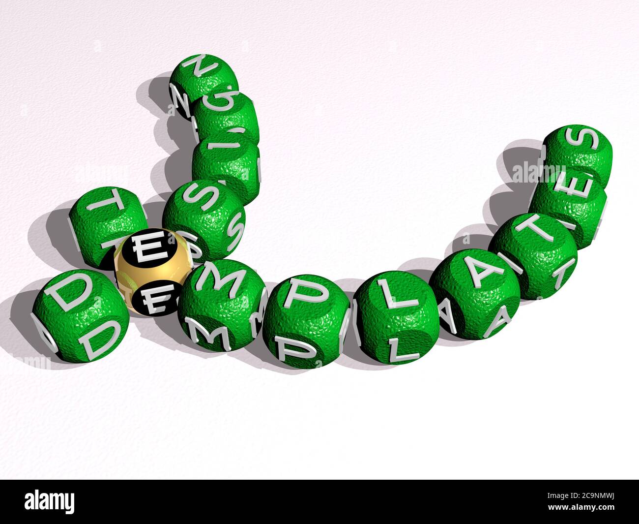 design templates combined by dice letters and color crossing for the ...