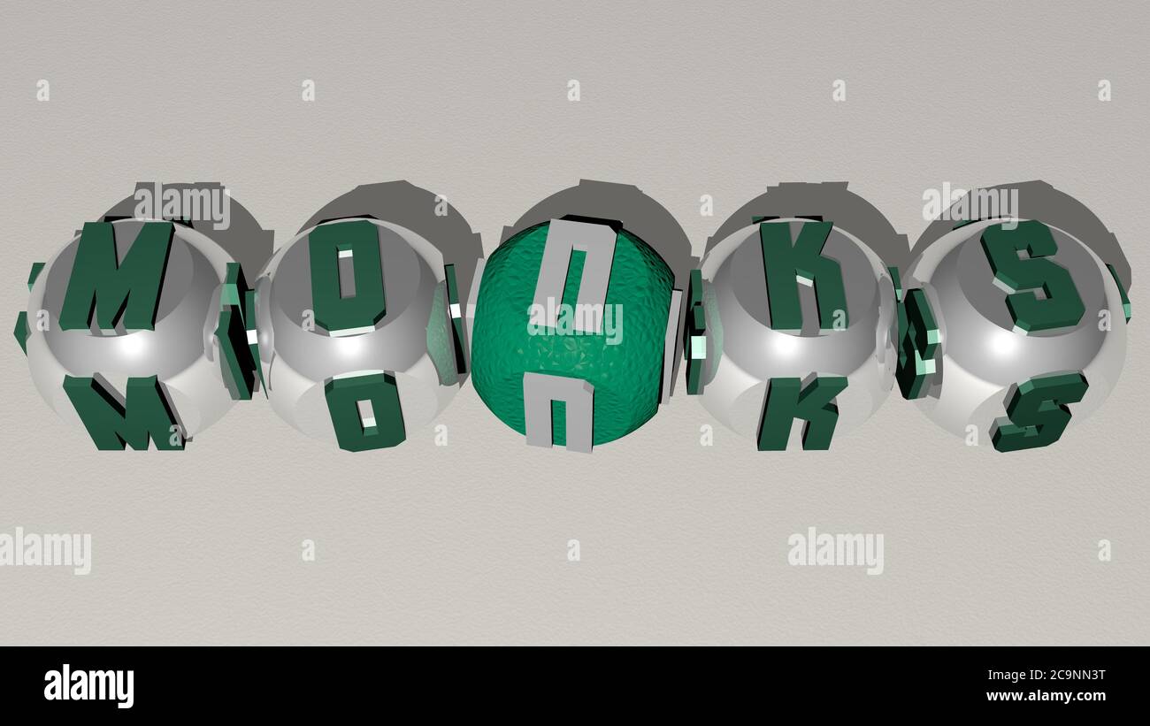 monks combined by dice letters and color crossing for the related ...