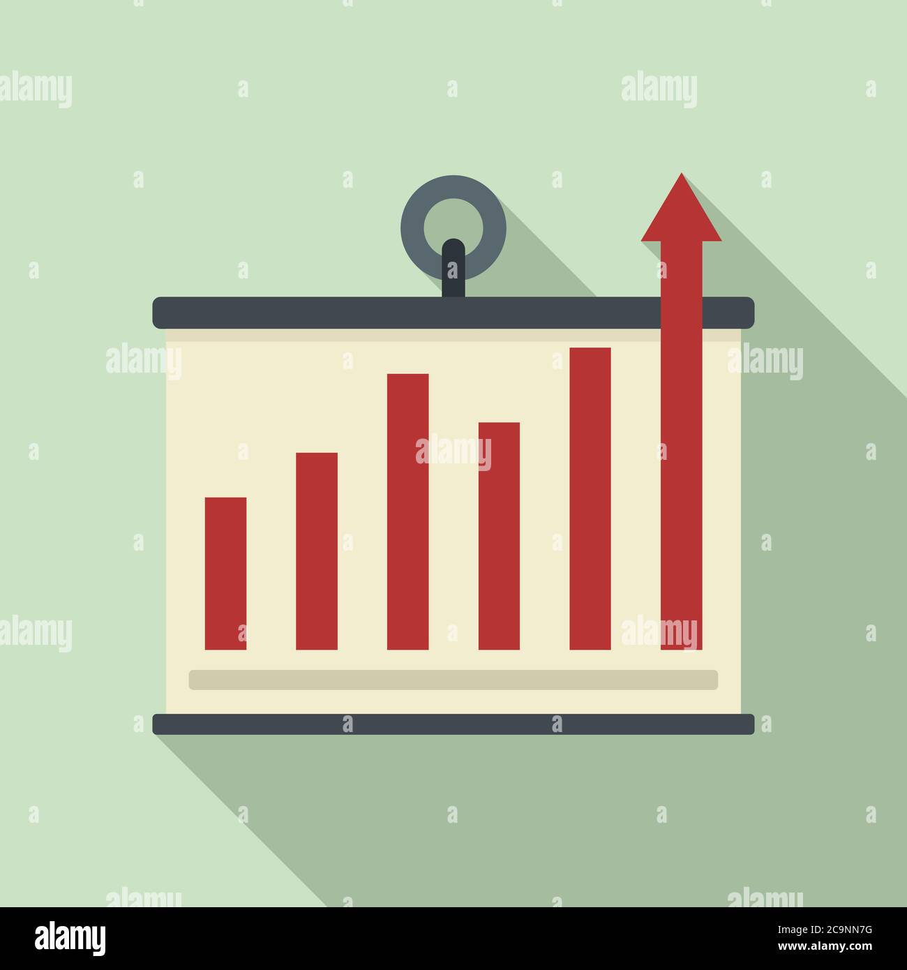 Banner graph innovation icon. Flat illustration of banner graph ...