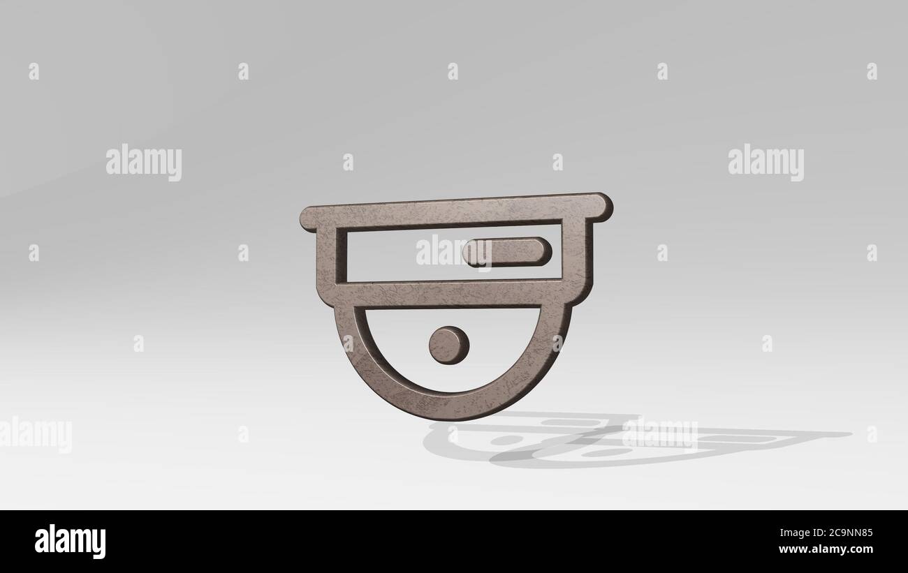 SURVEILLANCE CAMERA casting shadow from a perspective. A thick ...