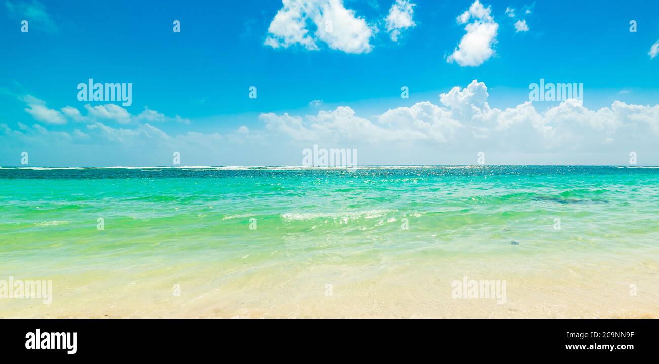 Colorful coast in Guadeloupe, French west indies. Lesser Antilles ...