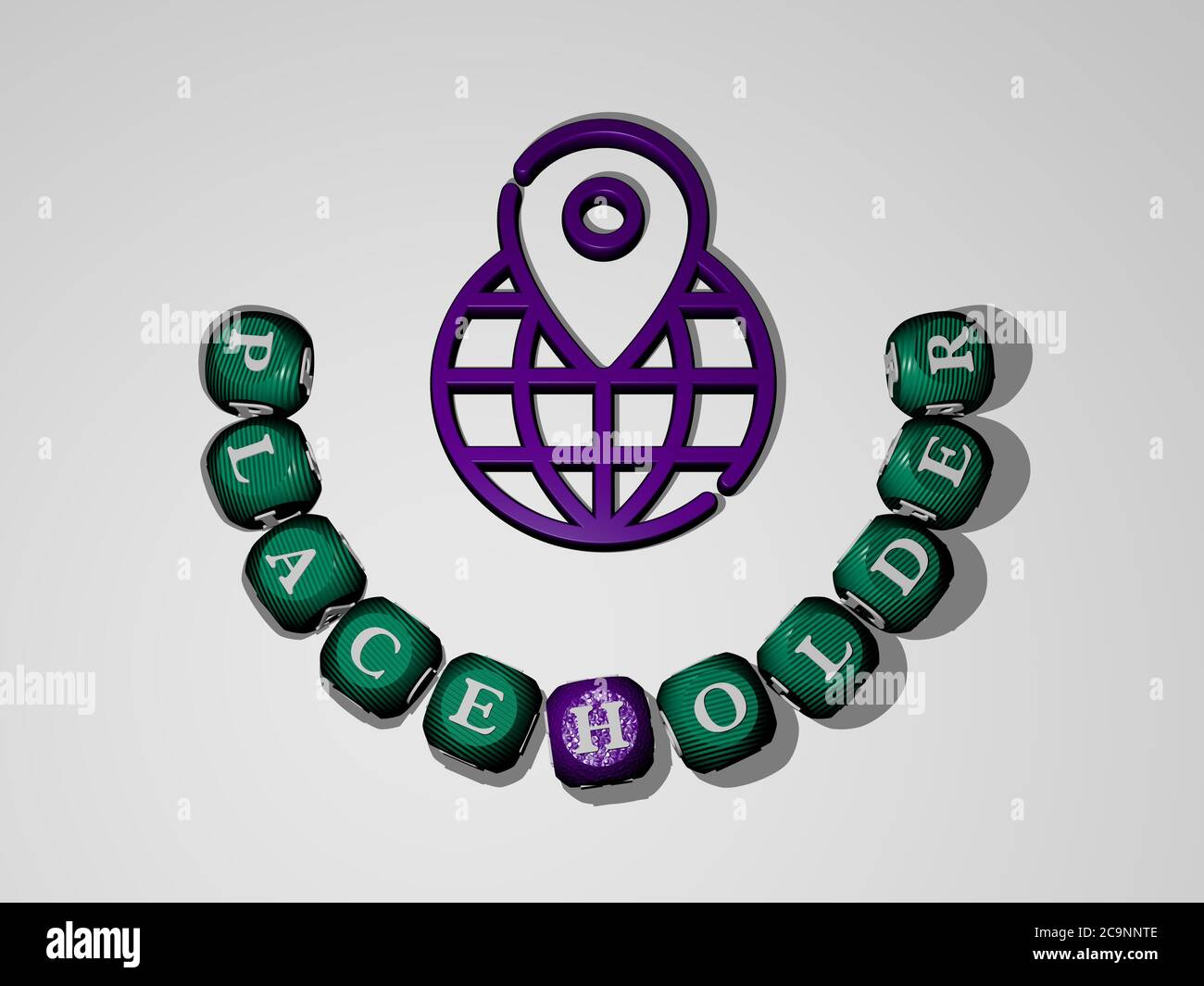 3D graphical image of placeholder vertically along with text built ...