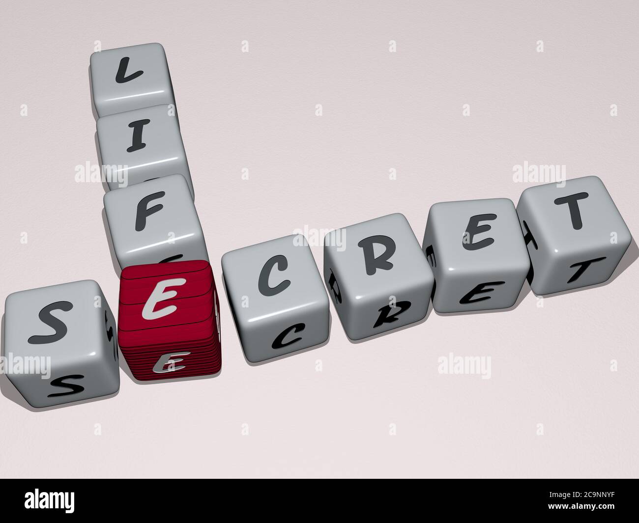 secret life combined by dice letters and color crossing for the related ...