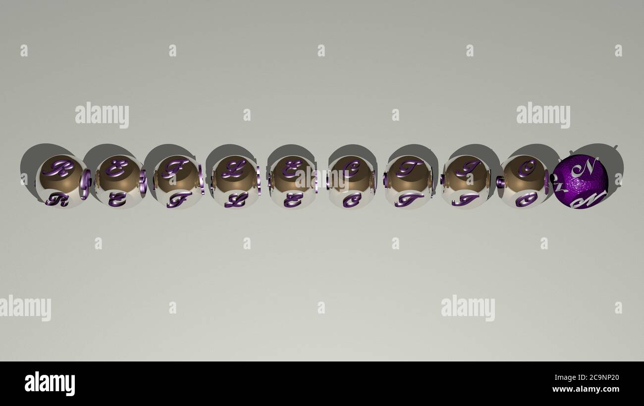 reflection combined by dice letters and color crossing for the related ...