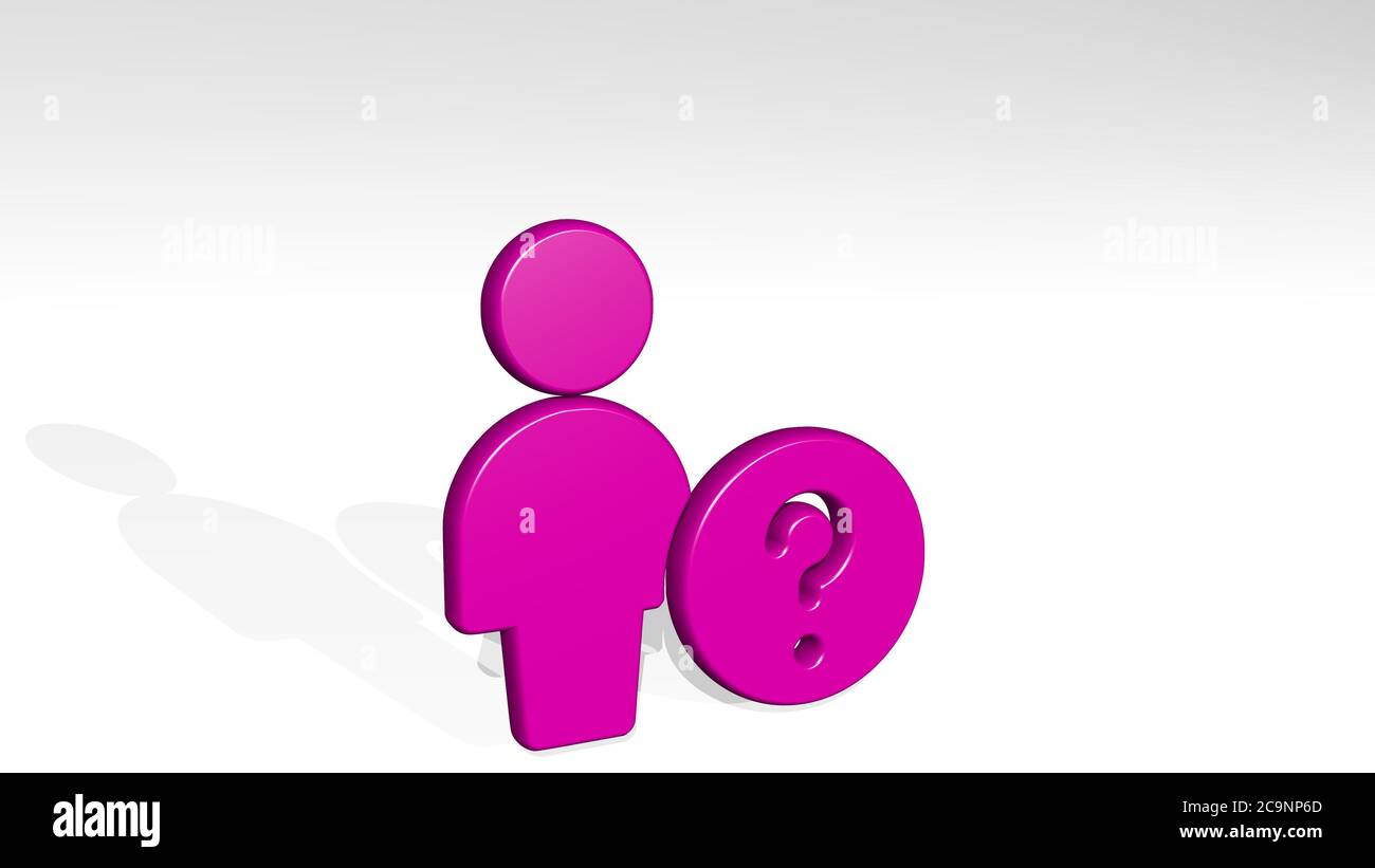 SINGLE NEUTRAL ACTIONS QUESTION made by 3D illustration of a shiny ...