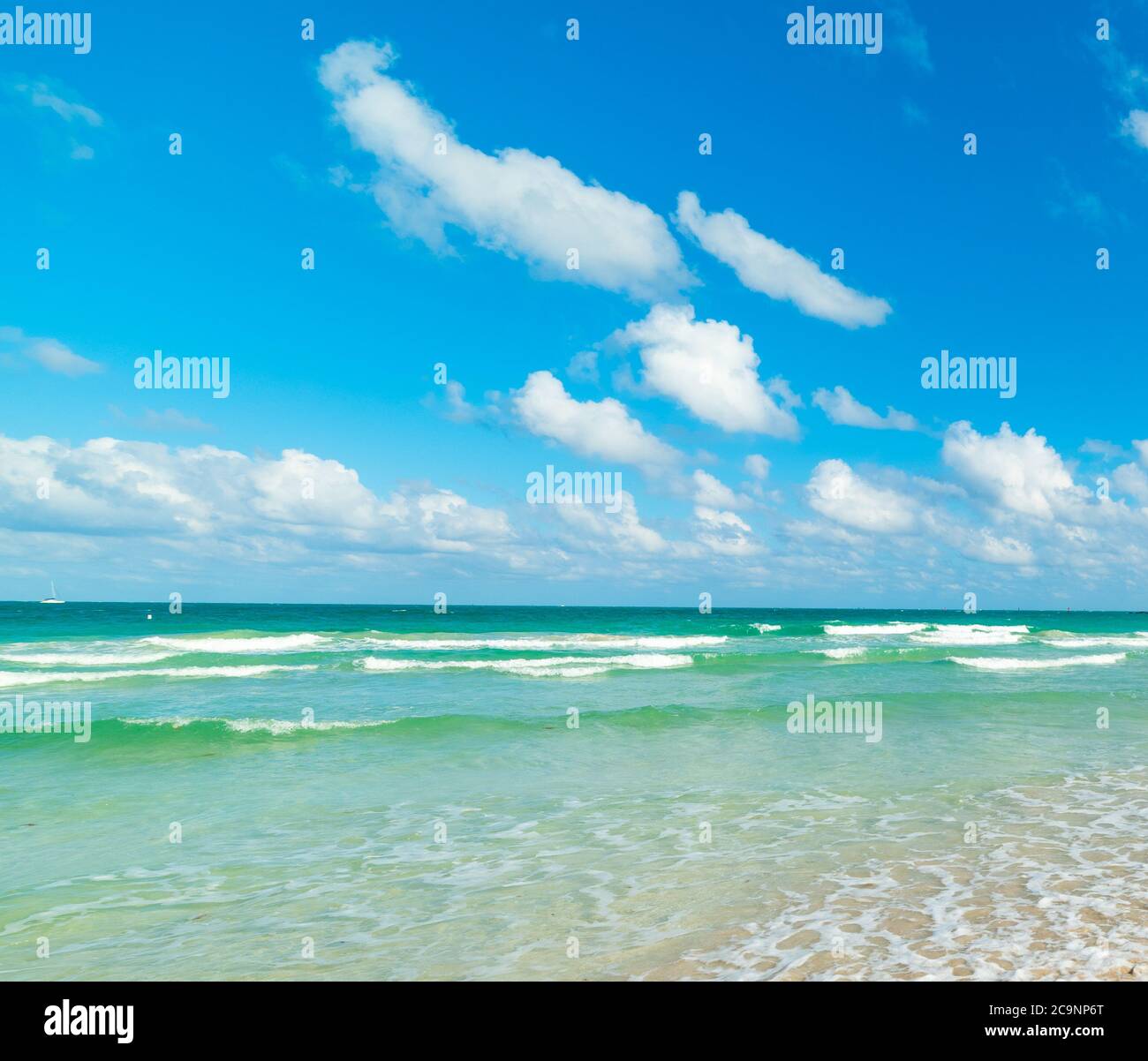 Colorful shore in Miami Beach, USA Stock Photo - Alamy