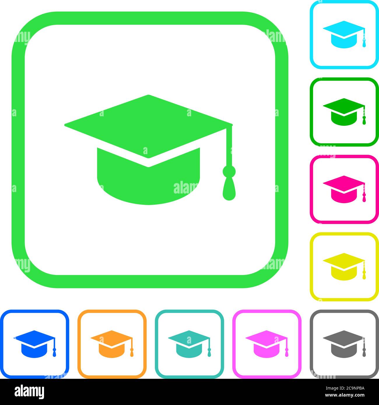 Graduation Hat Border Clip Art