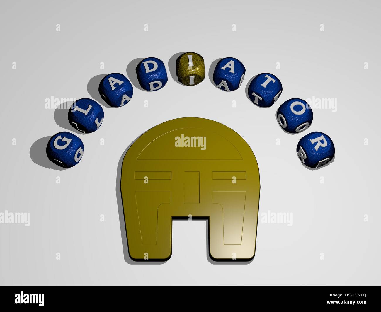 3D illustration of GLADIATOR graphics and text around the icon made by ...