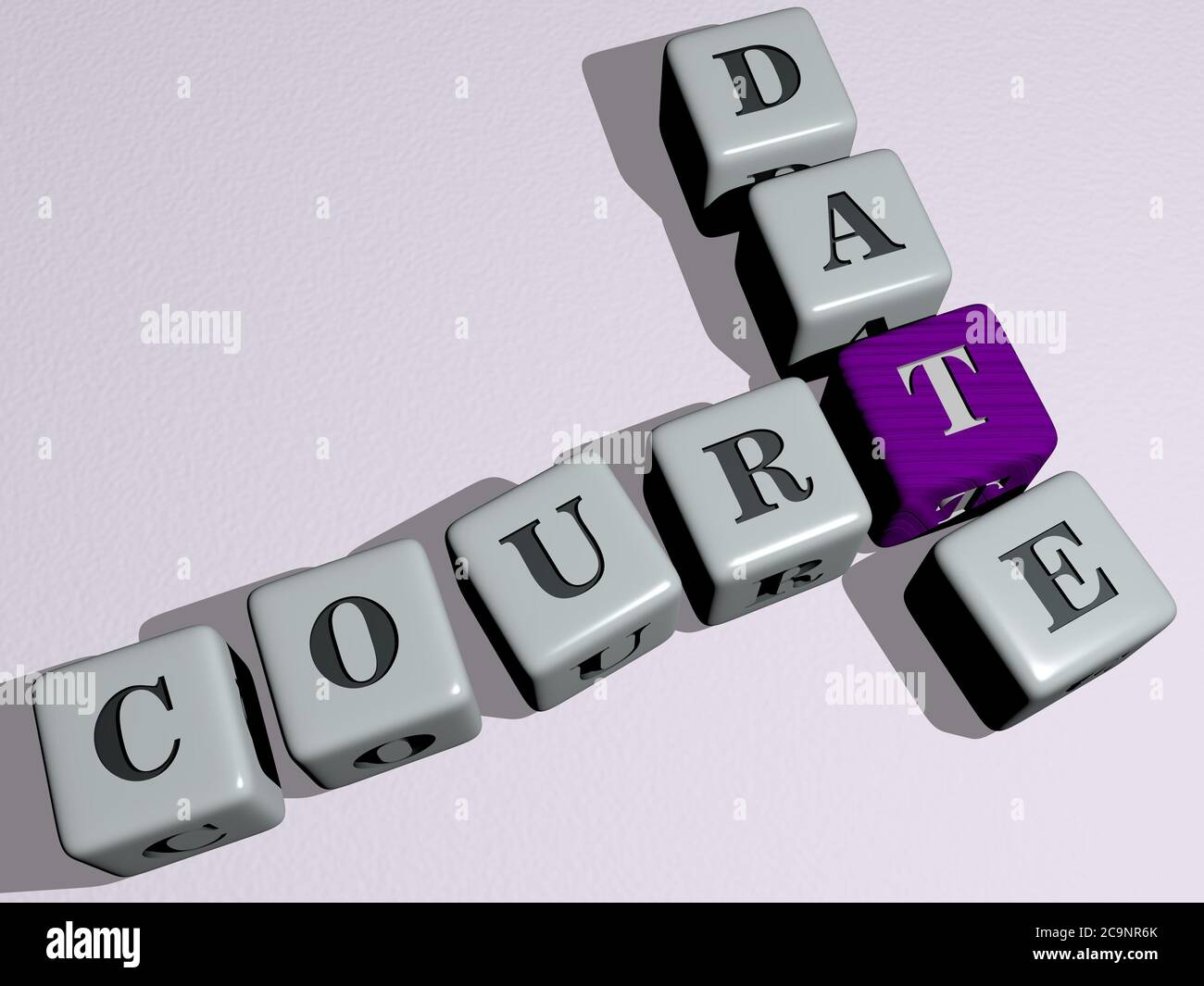 court date combined by dice letters and color crossing for the related ...