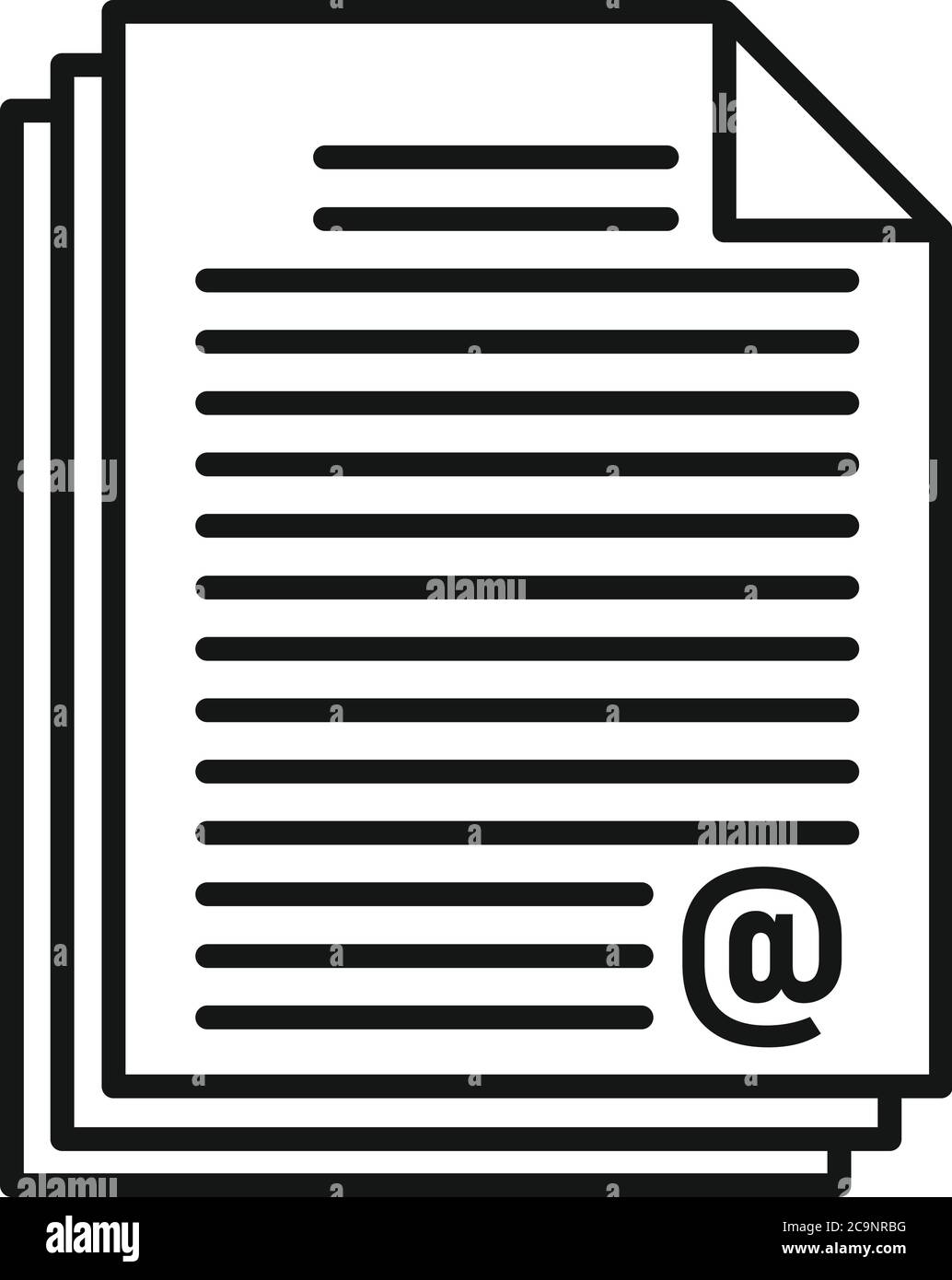 Online loan document stack icon. Outline online loan document stack ...