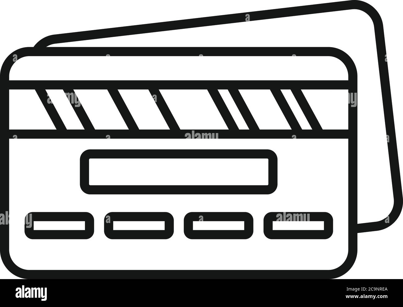 Credit card loan icon. Outline credit card loan vector icon for web ...