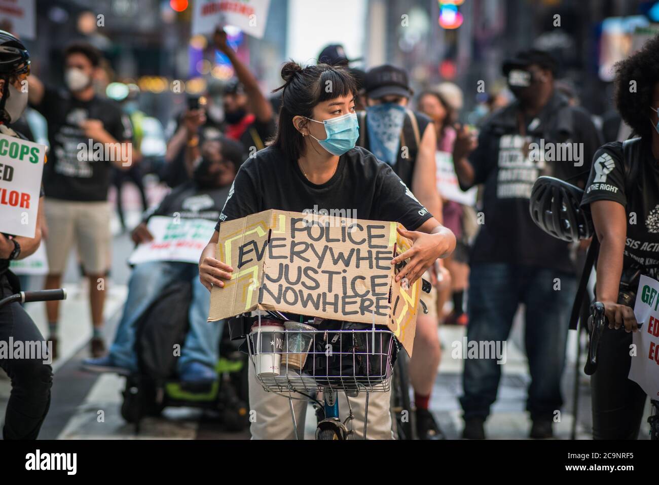 Rev. Kevin McCall and the Crisis Action Center lead a march from Times ...